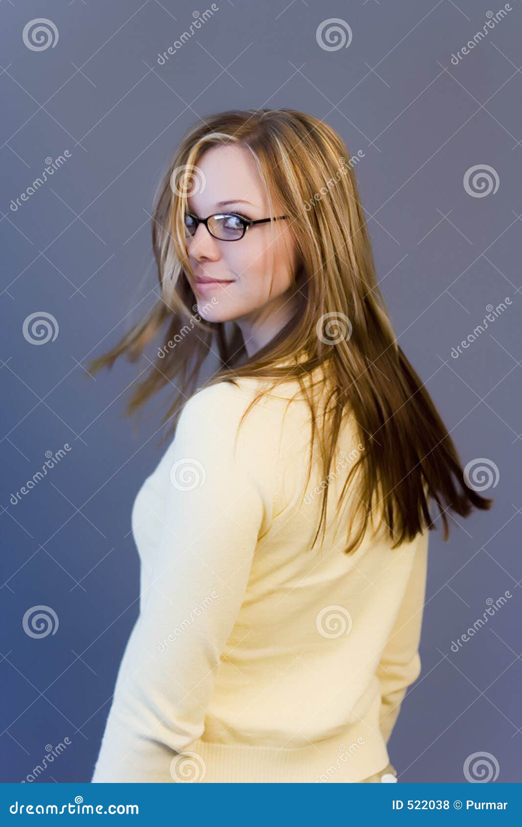 Woman turning stock photo. Image of nice, blond, goodlooking - 522038