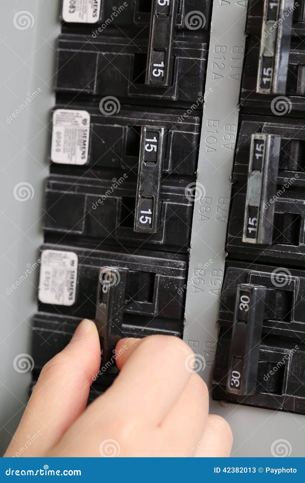 Woman Turning Off the Light-switch in the Hall Editorial Stock Photo ...