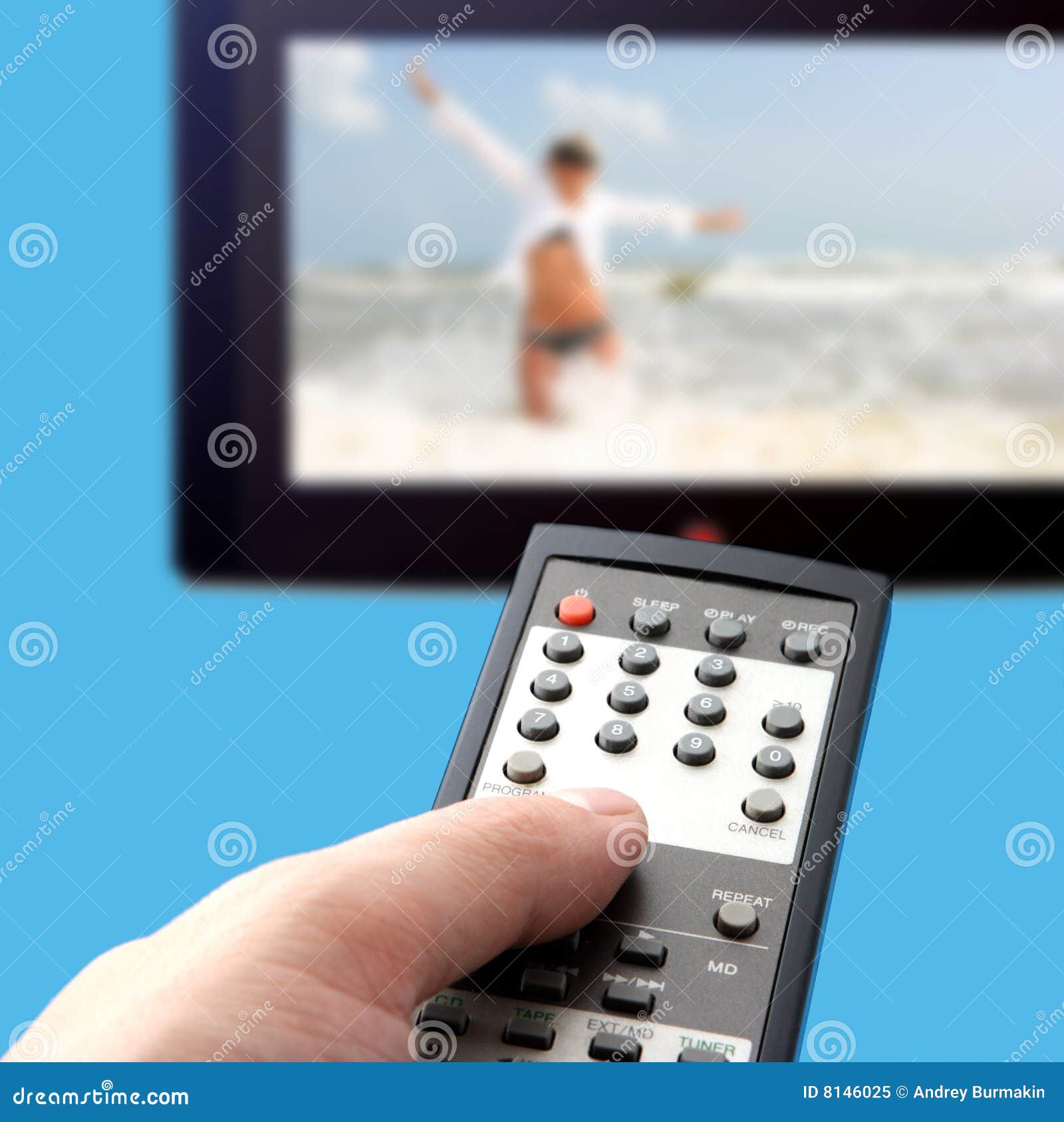 Woman on tv stock image. Image of distraction, screen - 8146025