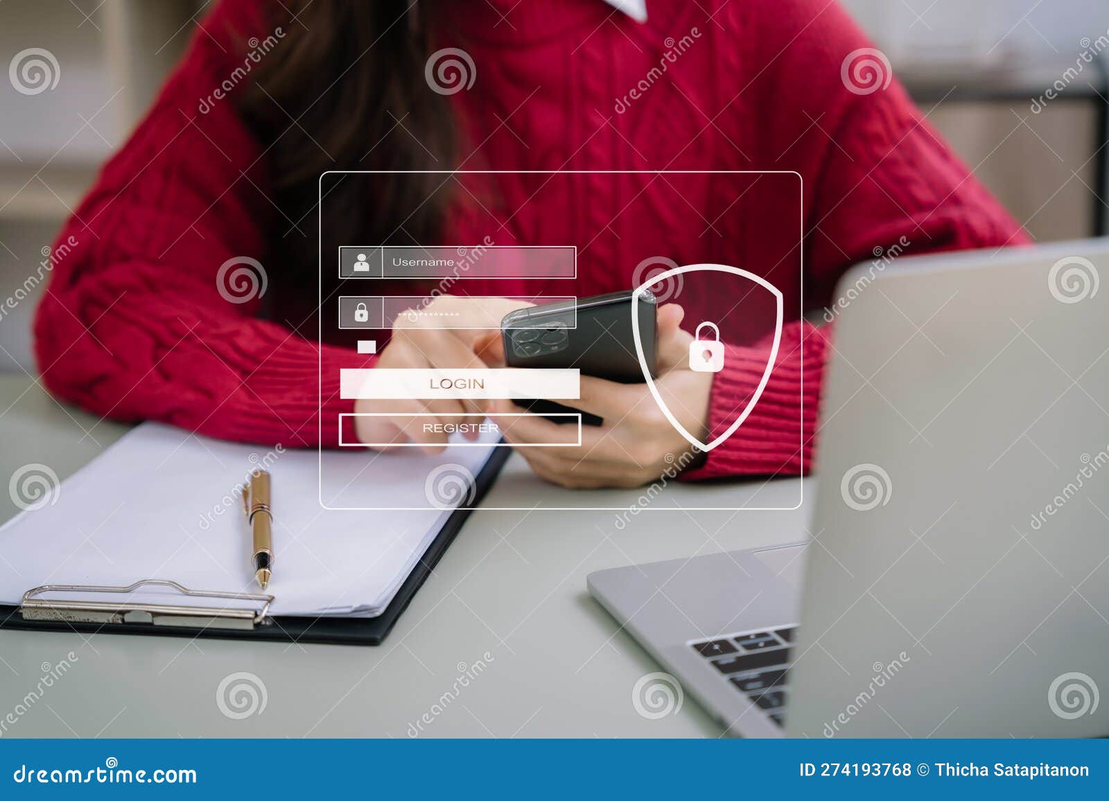 Woman Typing Login And Password In The Concept Of Cyber Security Information Security Data