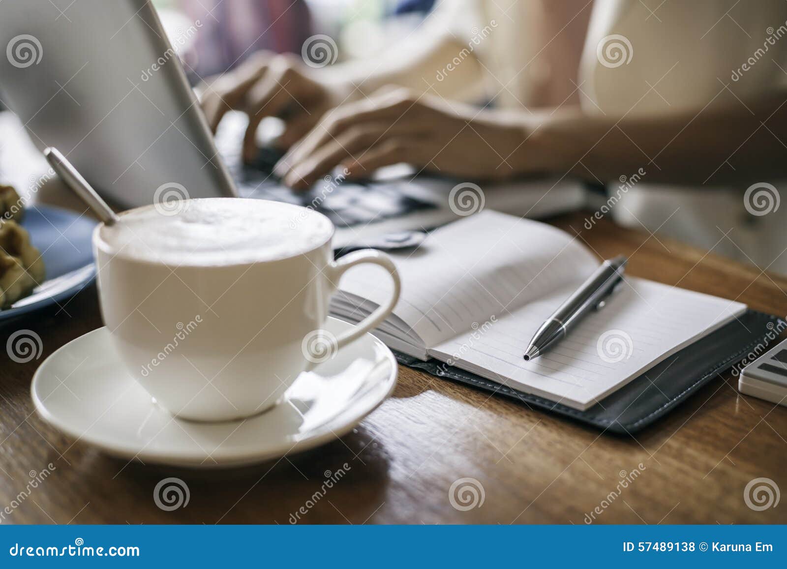 Woman Typing Work in a Coffee Shop Stock Photo - Image of woman, work ...