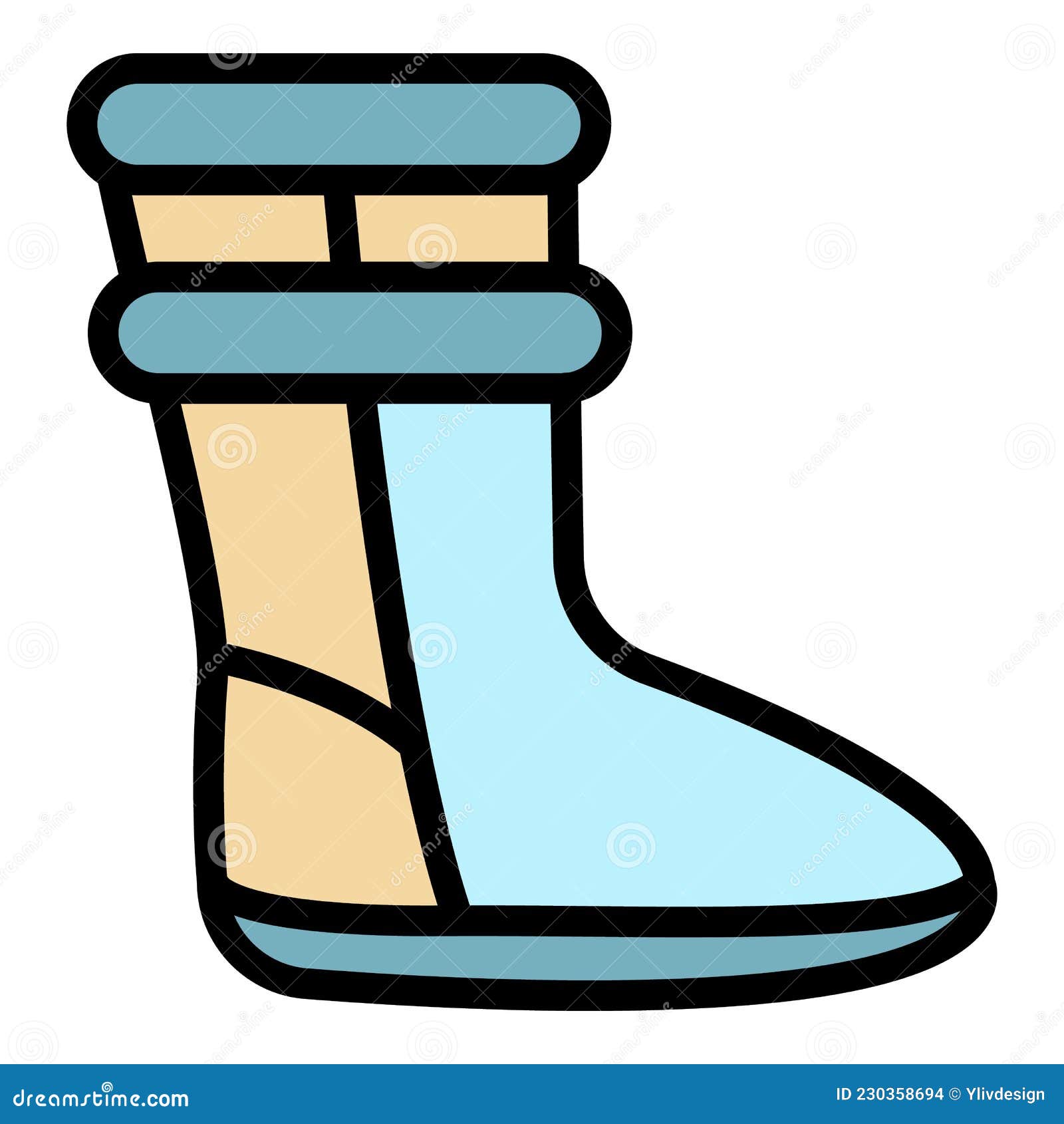 Woman Ugg Boot Icon Color Outline Vector Stock Vector - Illustration of ...