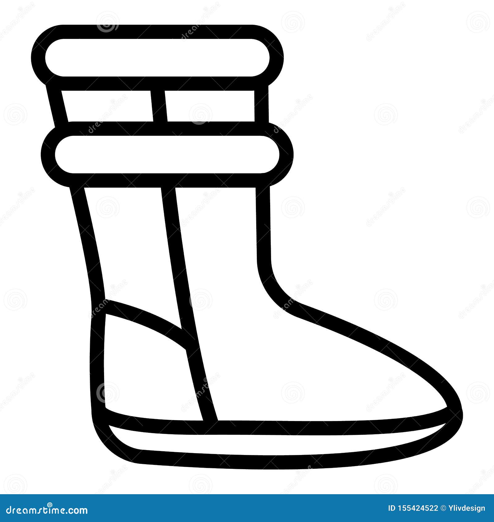 Woman Ugg Boot Icon, Outline Style Stock Vector - Illustration of ...