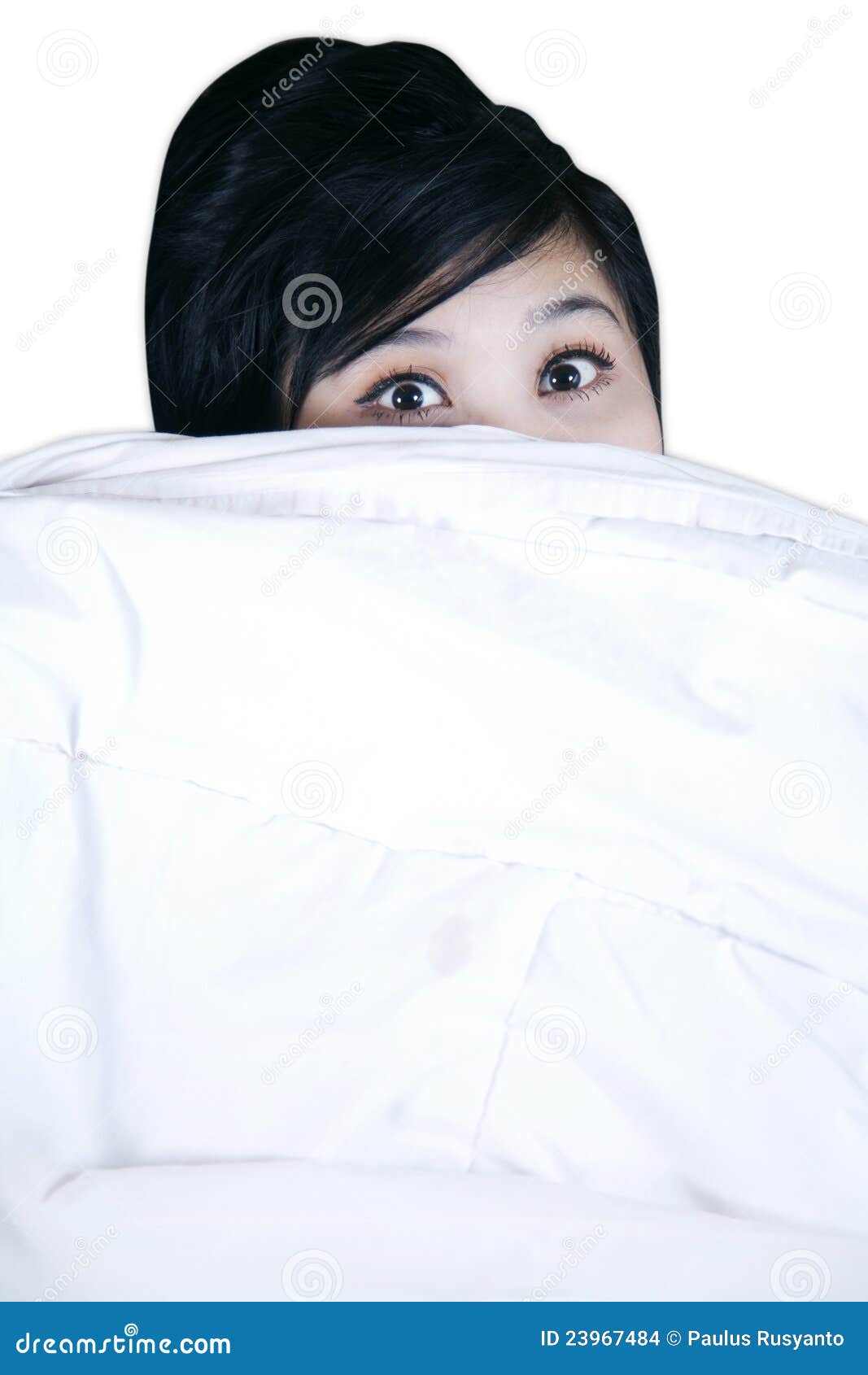 Woman Unable To Sleep Having a Nightmare Stock Photo - Image of ...