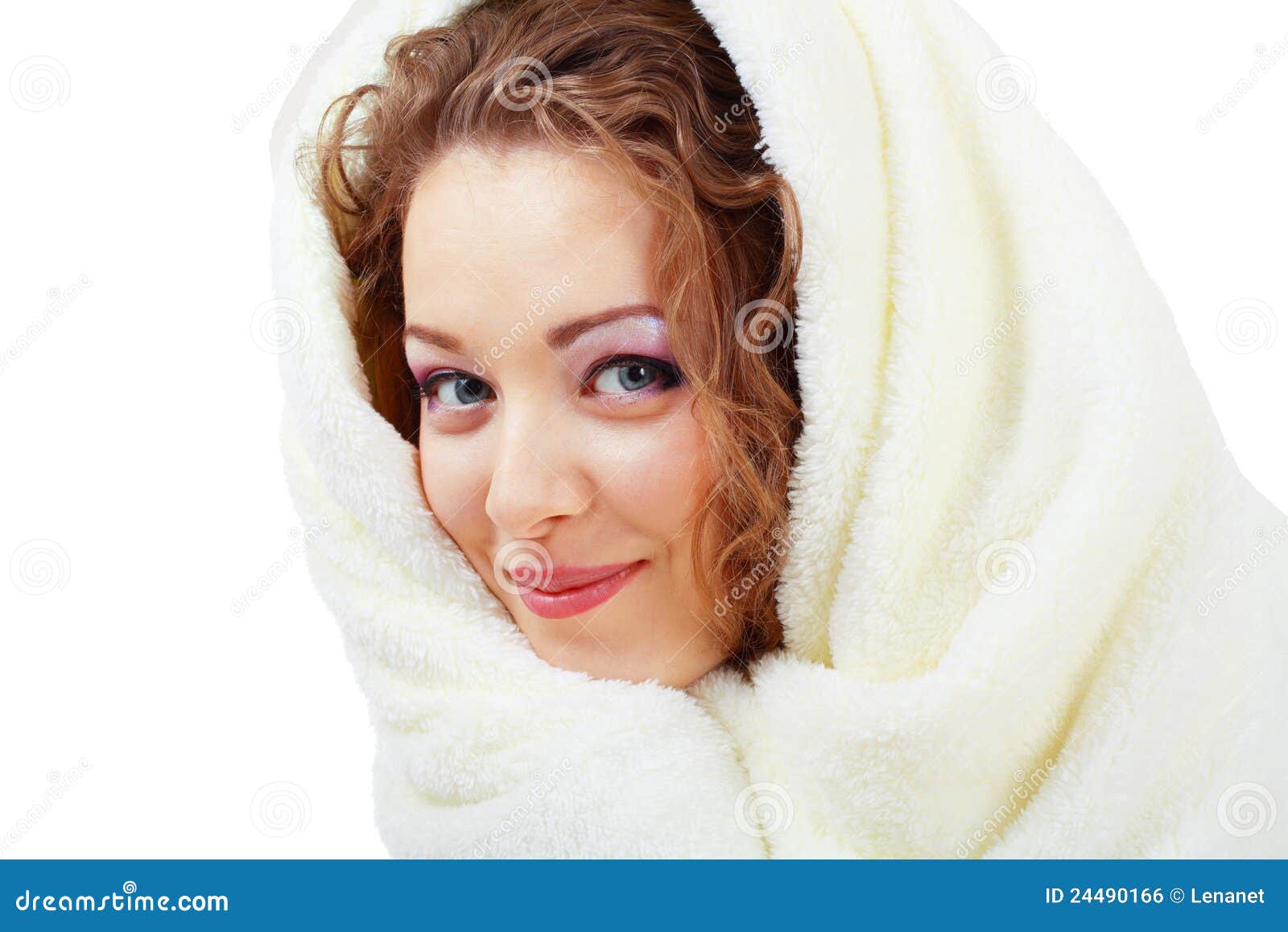 Woman under the blanket stock photo. Image of alone, dream - 24490166