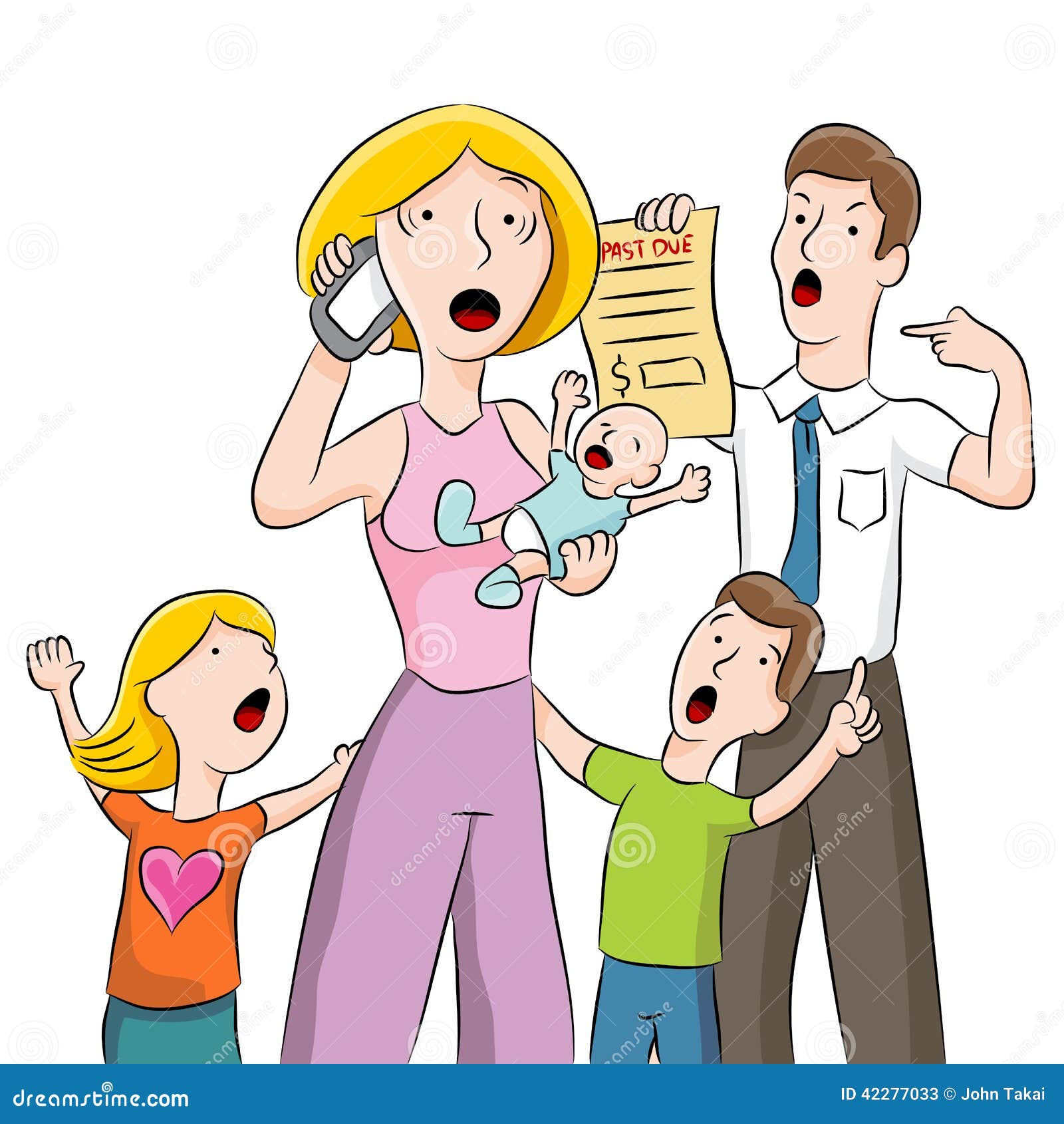 Woman Under Pressure stock vector. Illustration of screaming - 42277033