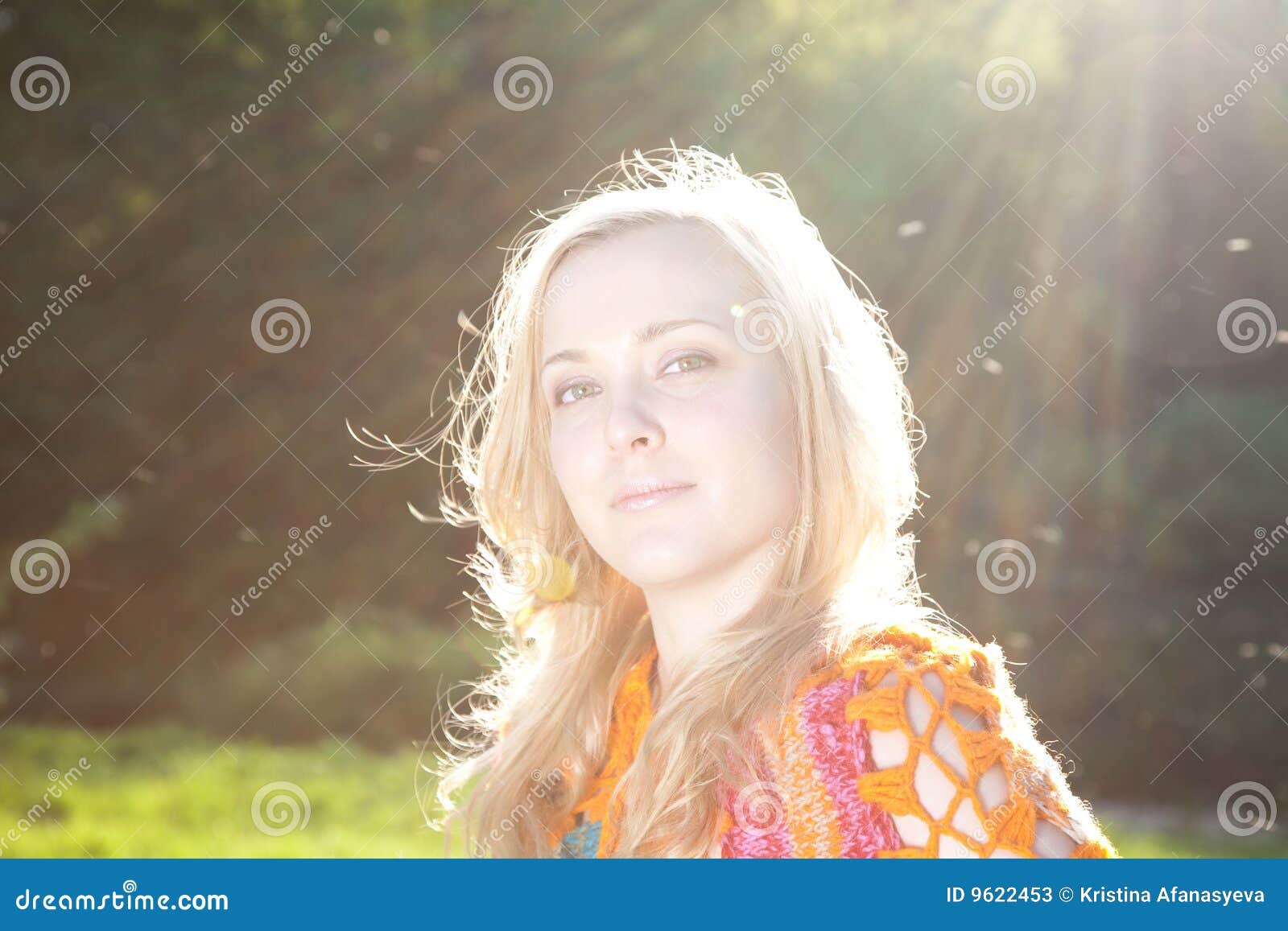 Woman Under Sunlight stock image. Image of happiness, person - 9622453
