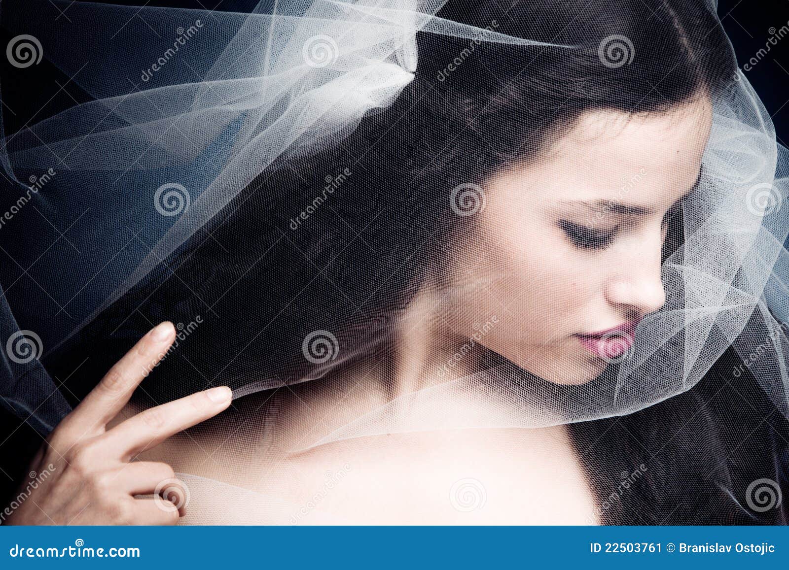 Woman under veil stock image. Image of tender, long, fantasy - 22503761