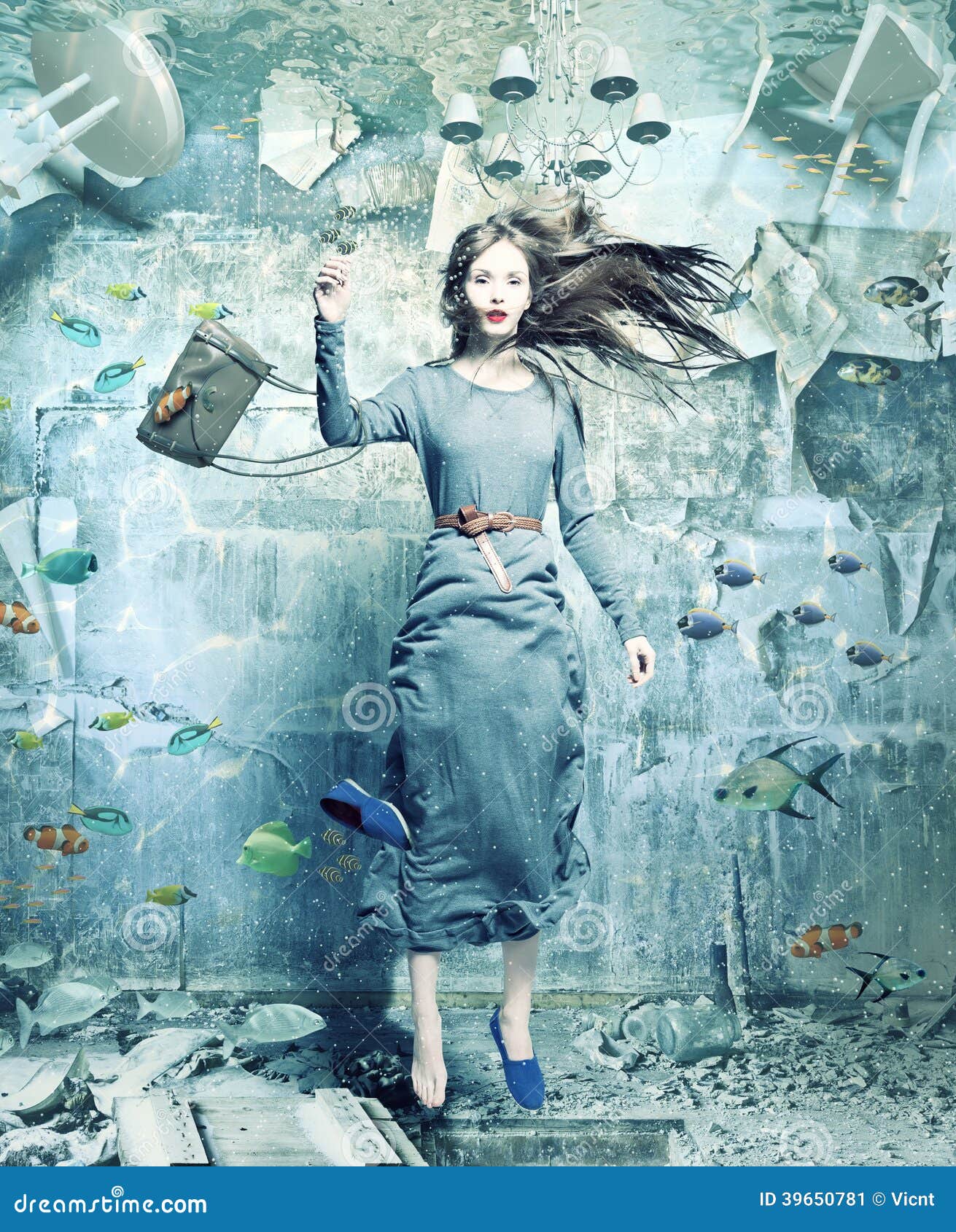 Woman underwater stock illustration. Illustration of saltwater - 39650781