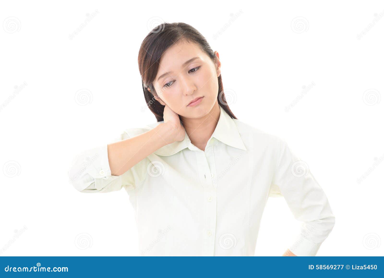 Woman with an uneasy look stock image. Image of healthy - 58569277