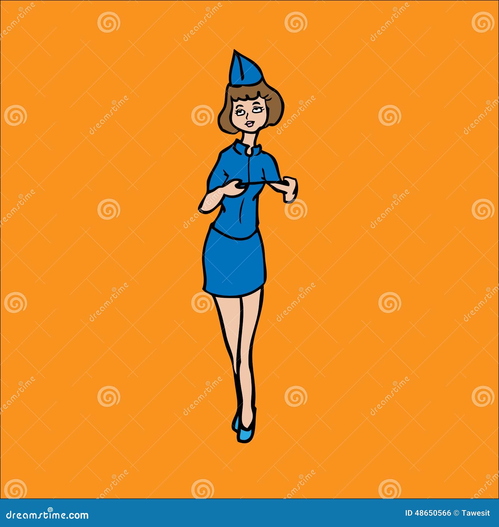 Woman in uniform stock vector. Illustration of female - 48650566
