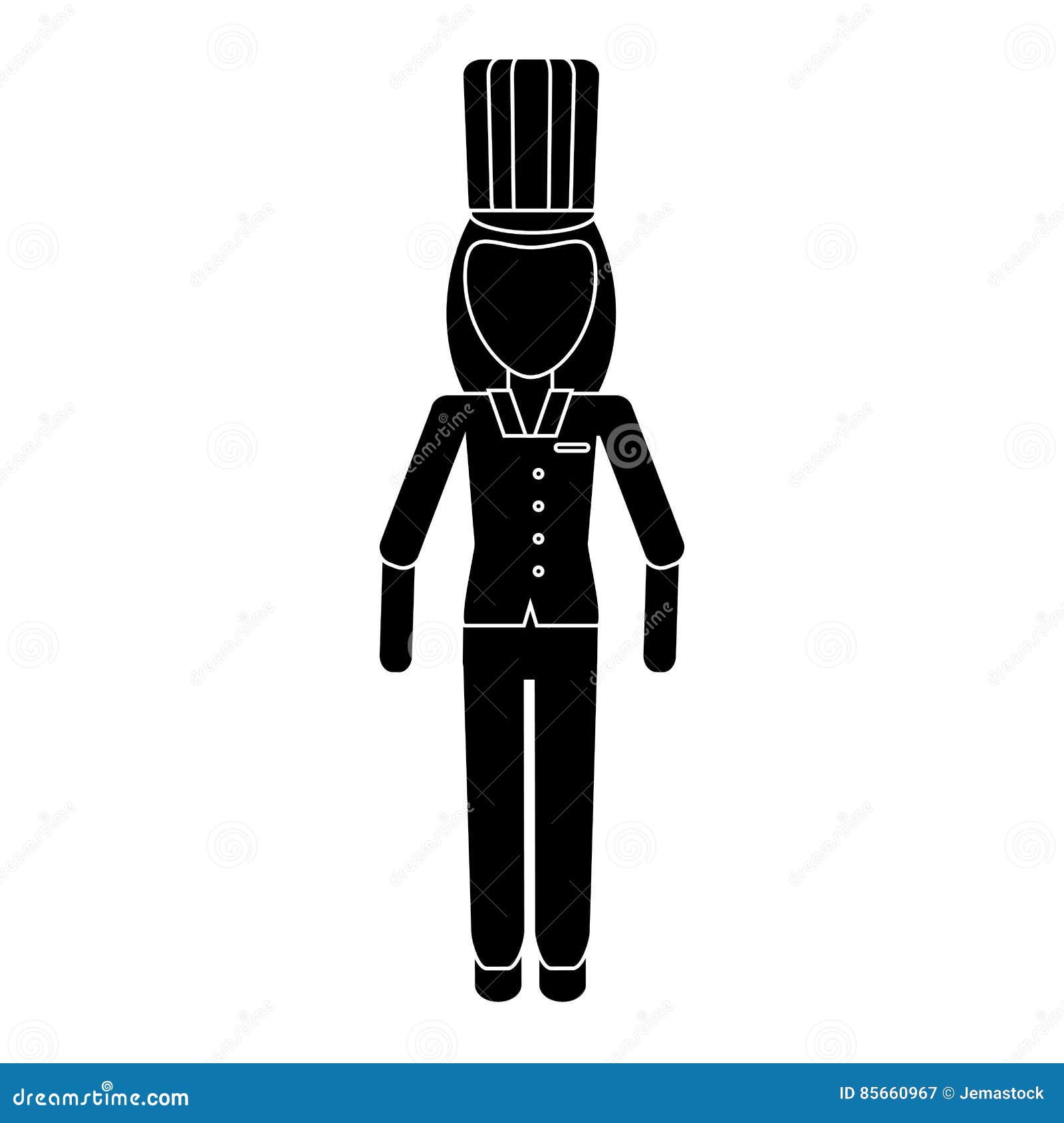 Woman Uniform Hat Professional Pictogram Stock Vector - Illustration of ...
