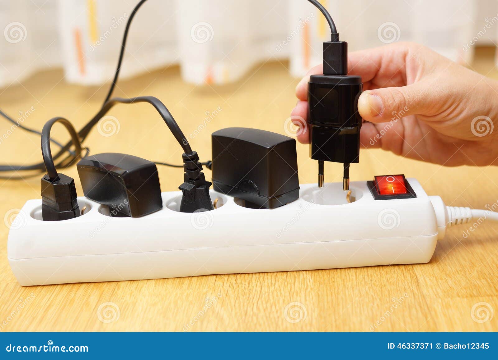 Woman Unplugged Plug To Save on Energy Stock Image - Image of ...