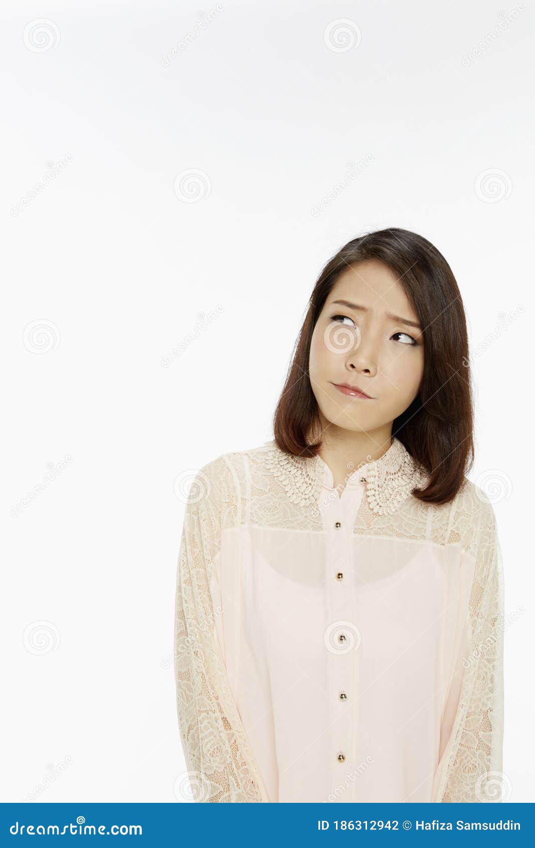 Woman with an Unsure Look on Her Face Stock Photo - Image of korea ...