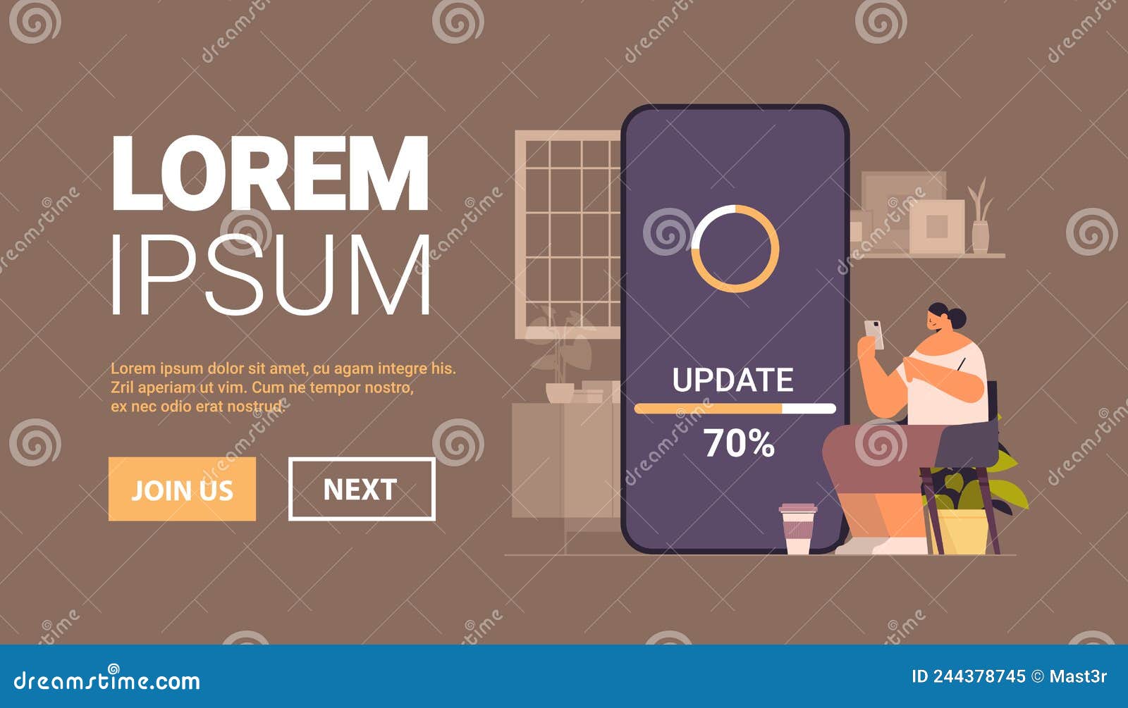 Woman Updating Operating System Update Process Install New Software On ...