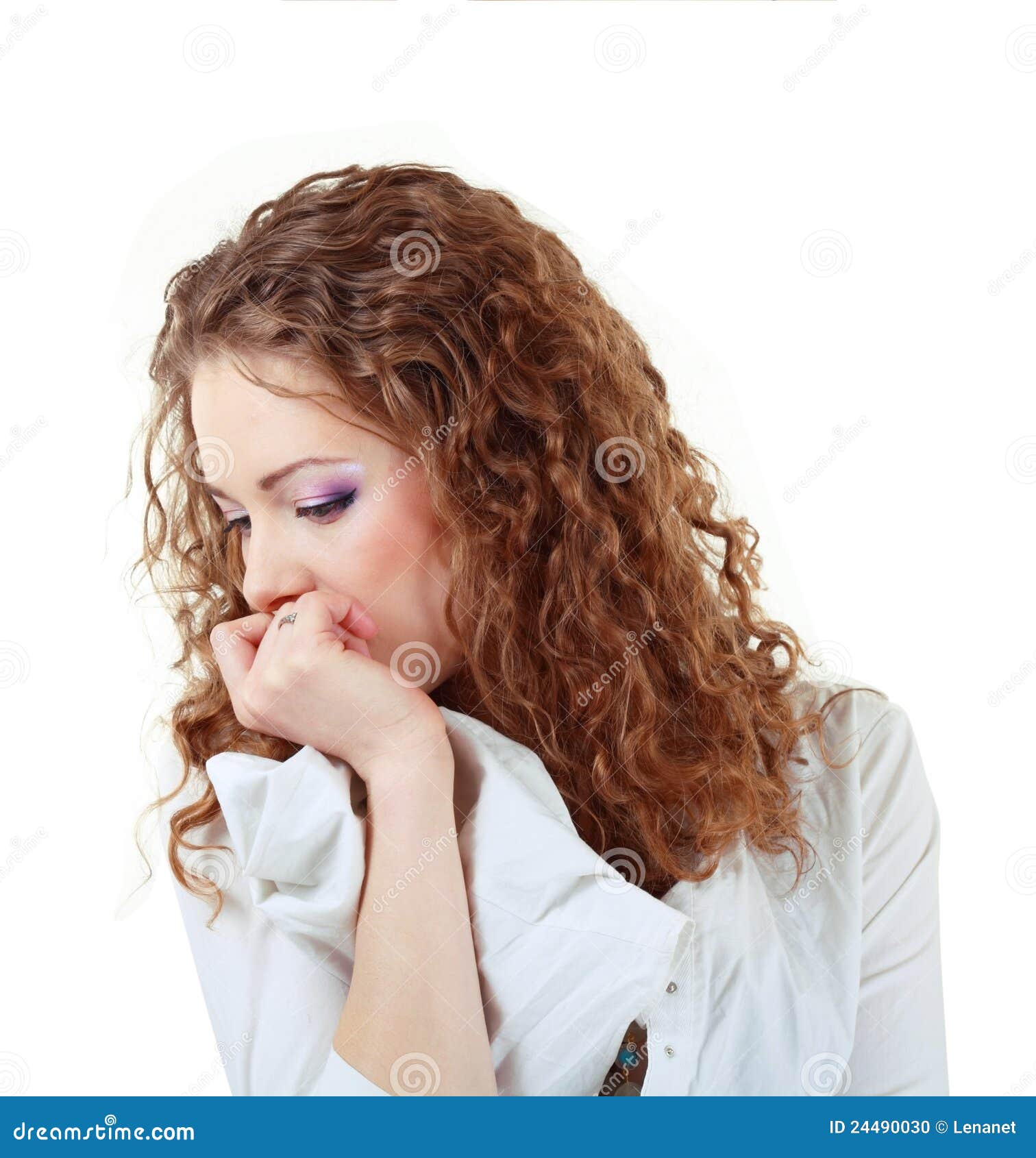 Woman upset stock photo. Image of headache, isolated - 24490030