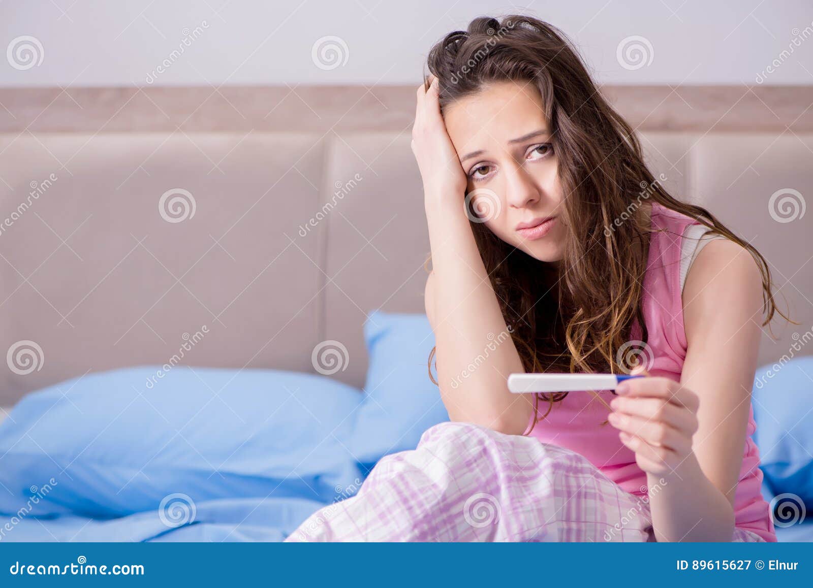 The Woman Upset with Pregnancy Test Results Stock Image - Image of mood ... The Woman Upset with Pregnancy Test Results Stock Image - Image of mood ...