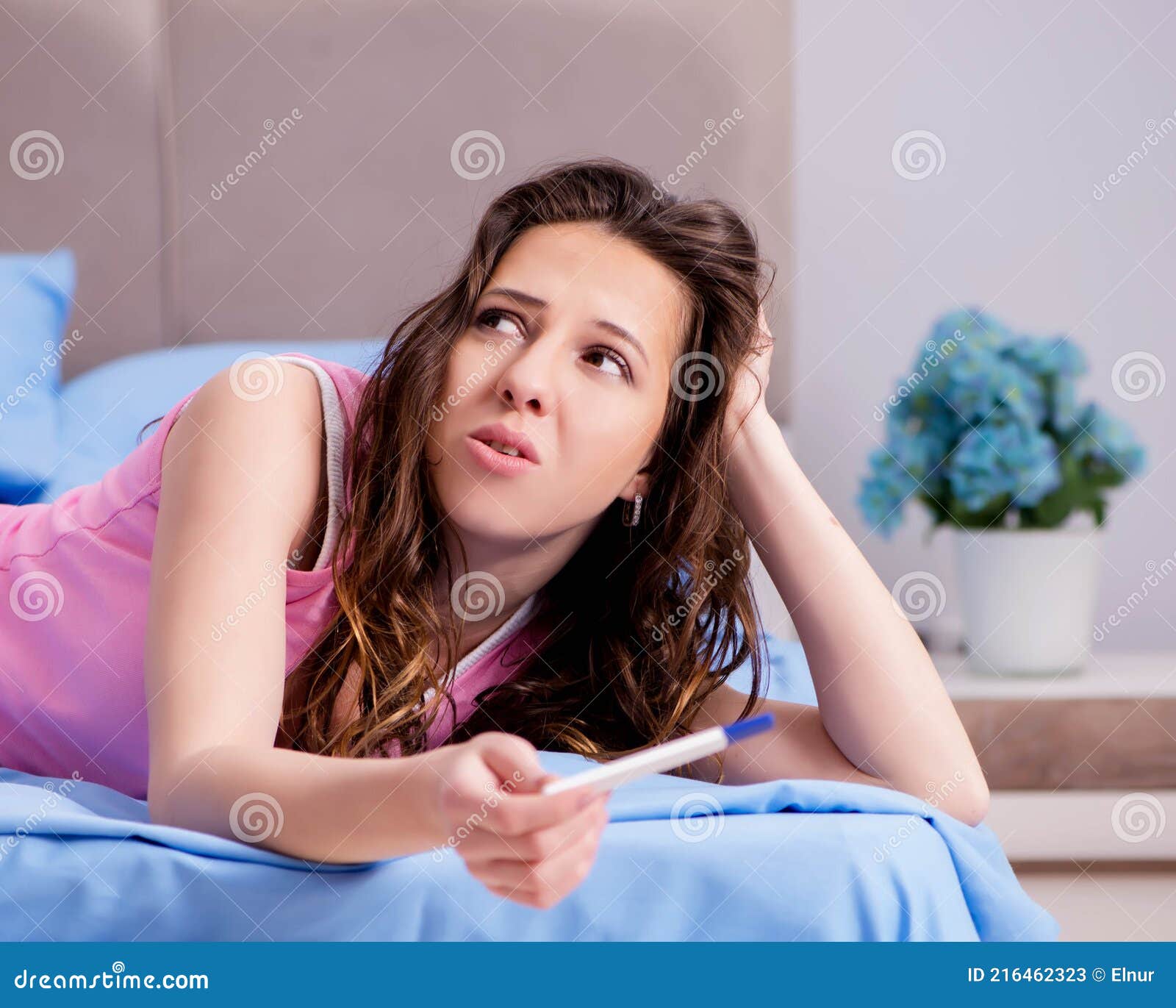 Woman Upset with Pregnancy Test Results Stock Image - Image of ... Woman Upset with Pregnancy Test Results Stock Image - Image of ...