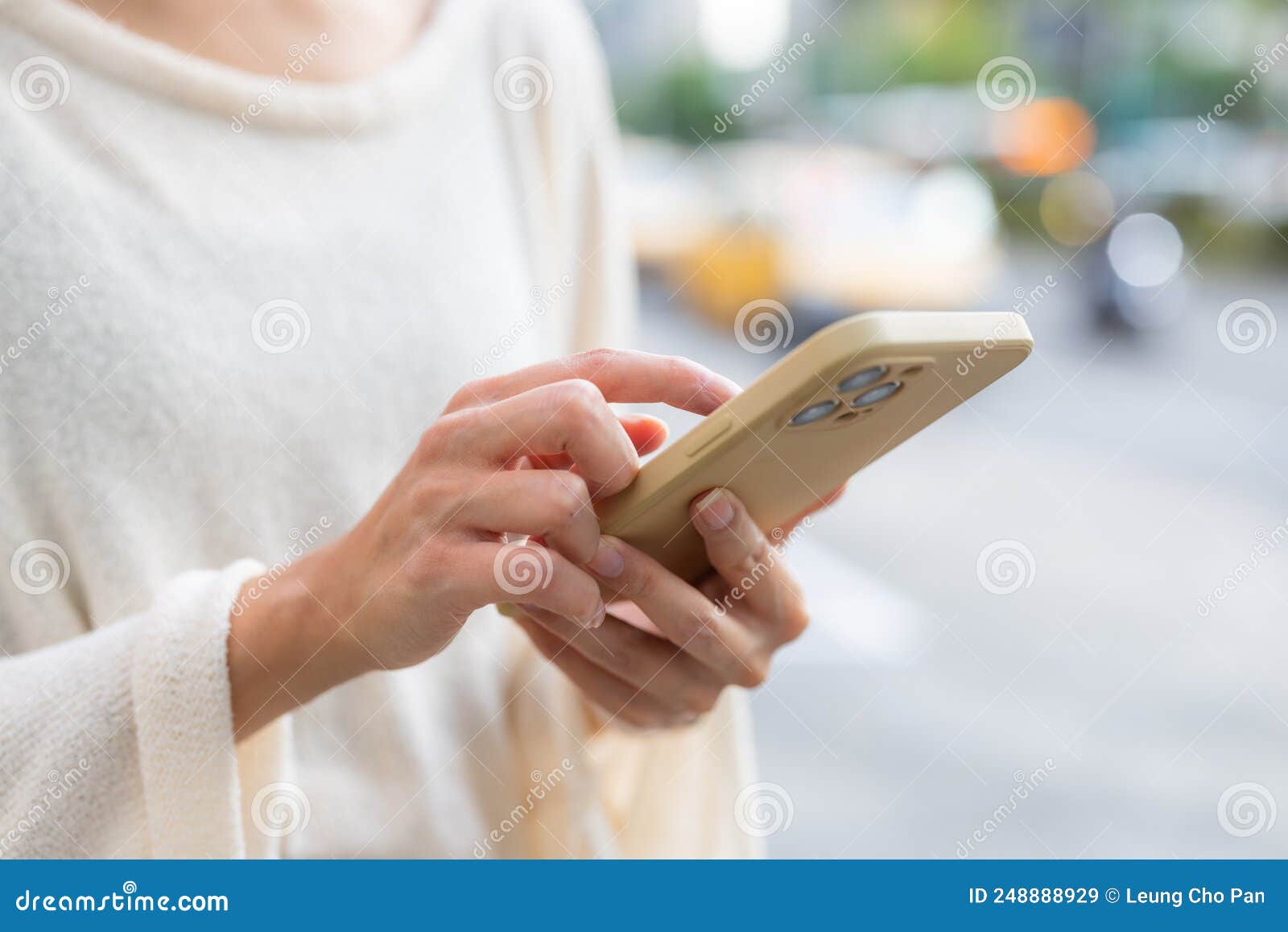Woman use mobile phone stock image. Image of person - 248888929