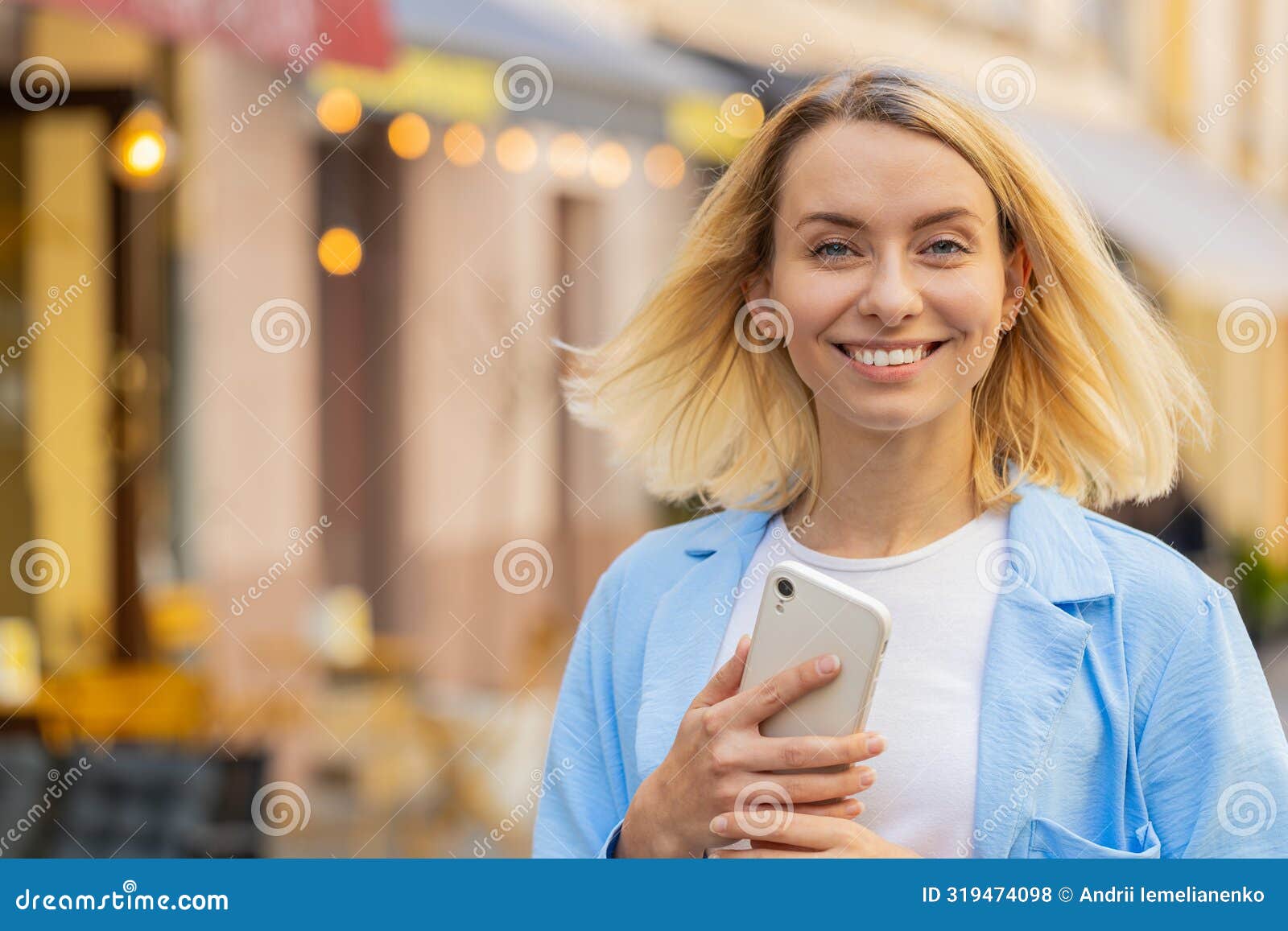 Woman Use Mobile Smartphone Typing Text Messages Browsing Internet ...