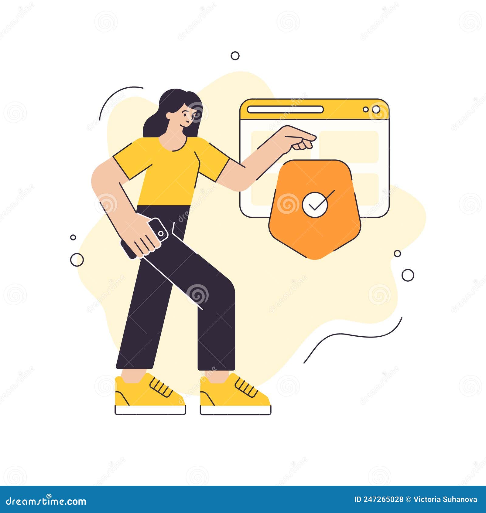 Data Personal Leak Vector Or Identity Id Card Cyber Leakage Concept ...