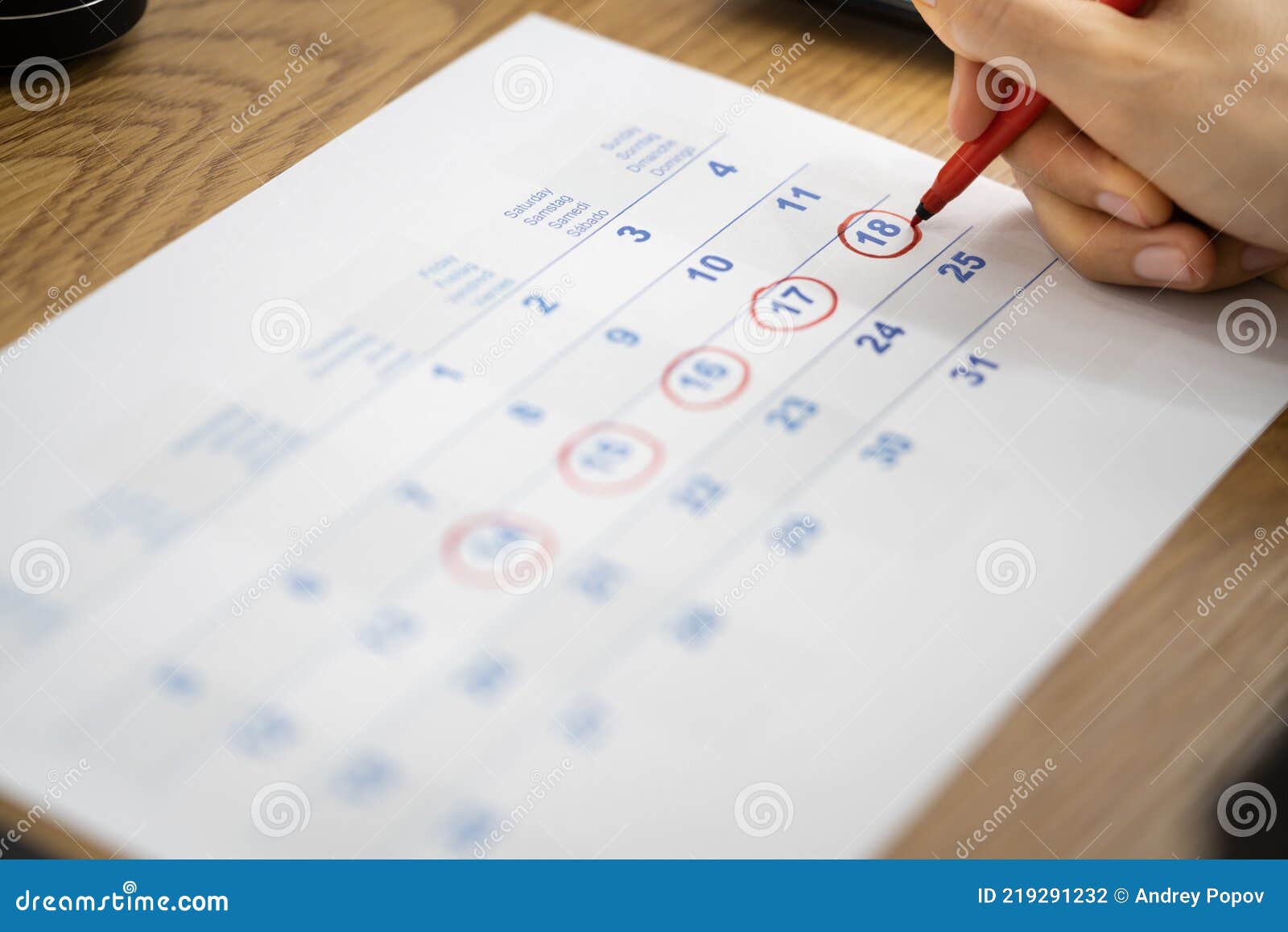Woman Using Calendar on Tablet for Agenda Schedule Stock Photo - Image ...