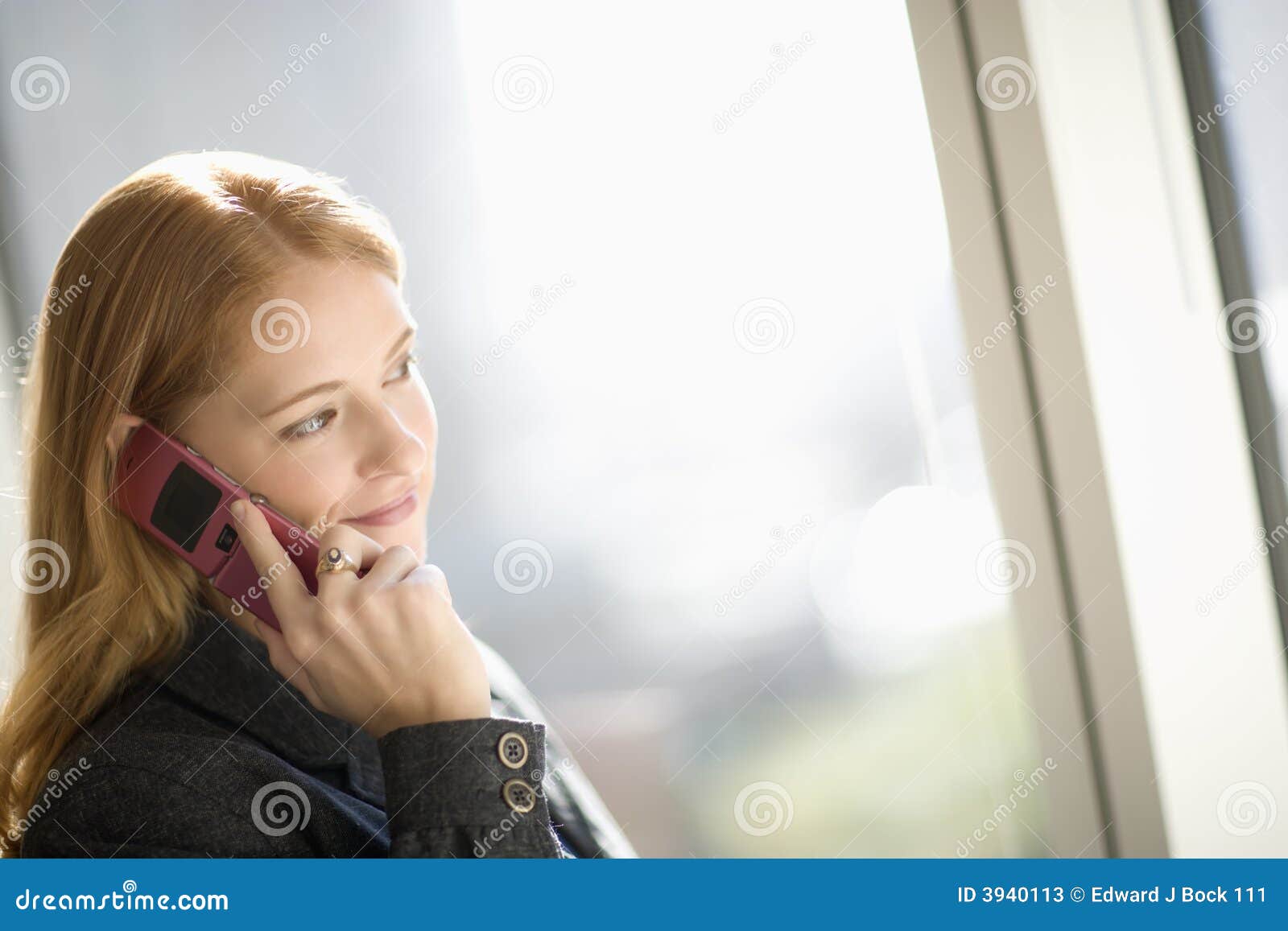 Woman using cell phone stock image. Image of female, alone - 3940113