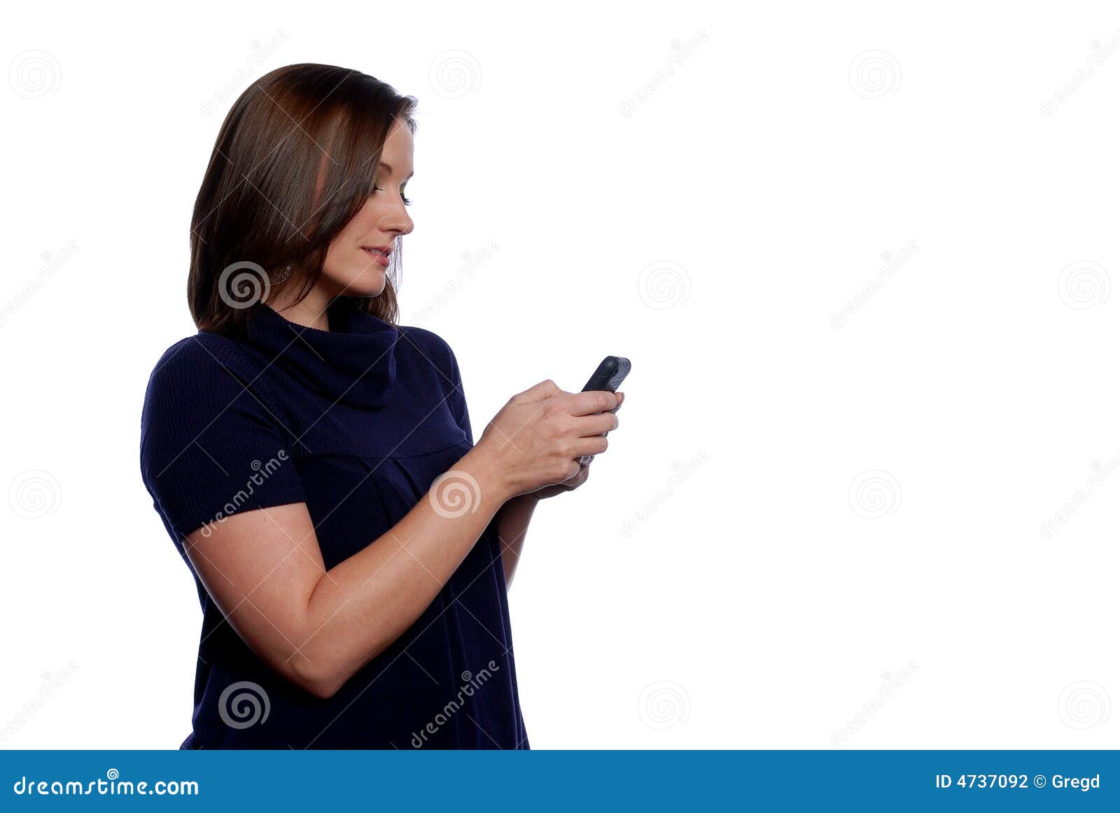Woman using cellphone stock photo. Image of texting, phone - 4737092