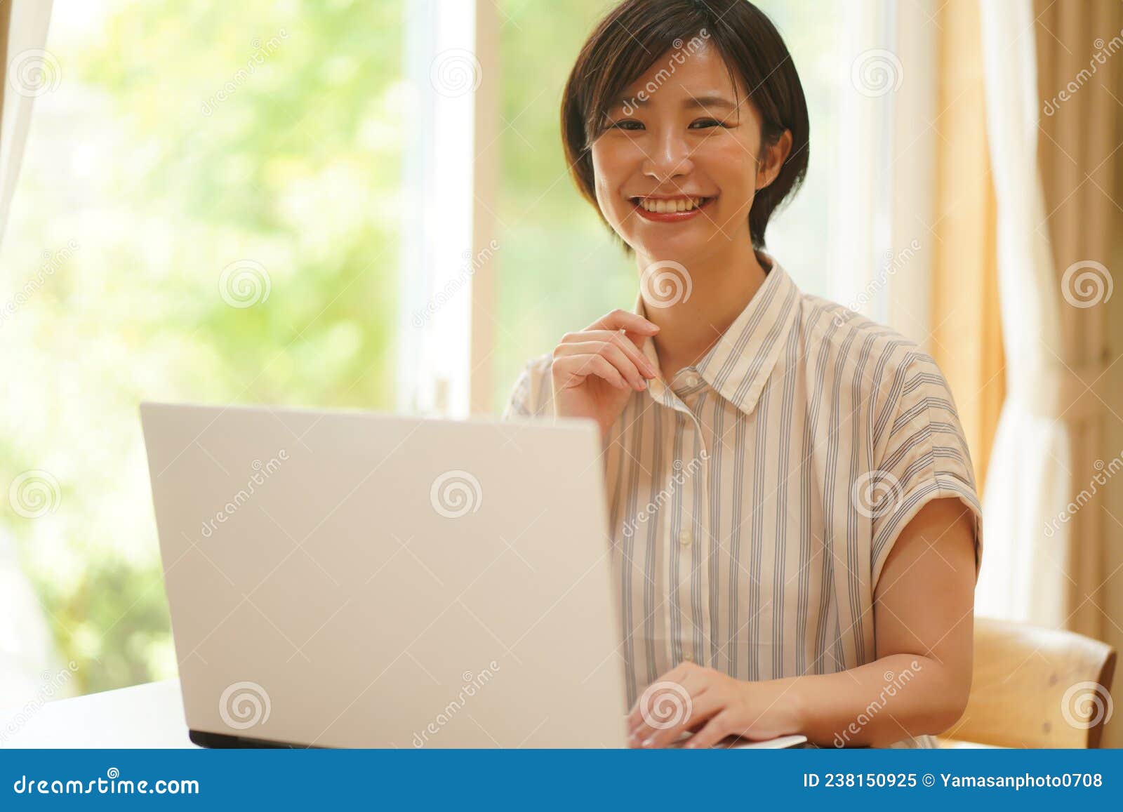 Female Using a Personal Computer Stock Image - Image of shortcut ...