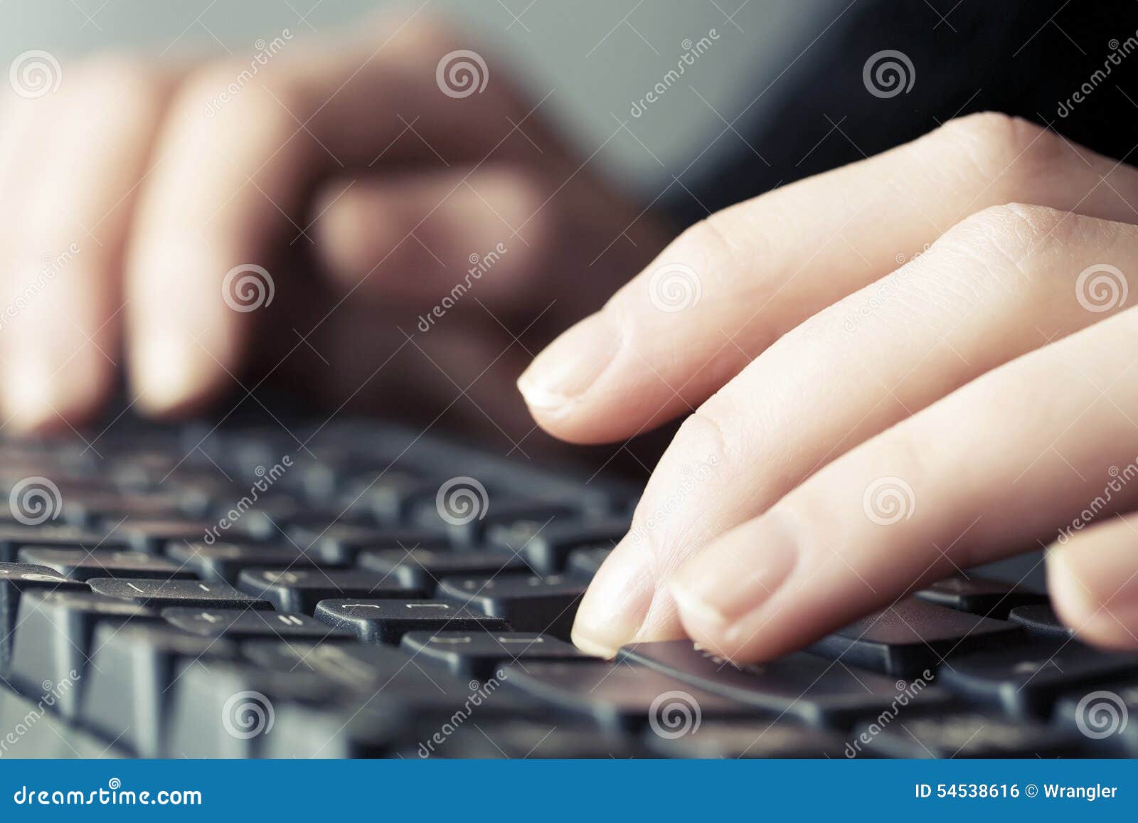 Woman Using Computer Keyboard Stock Photo - Image of information ...