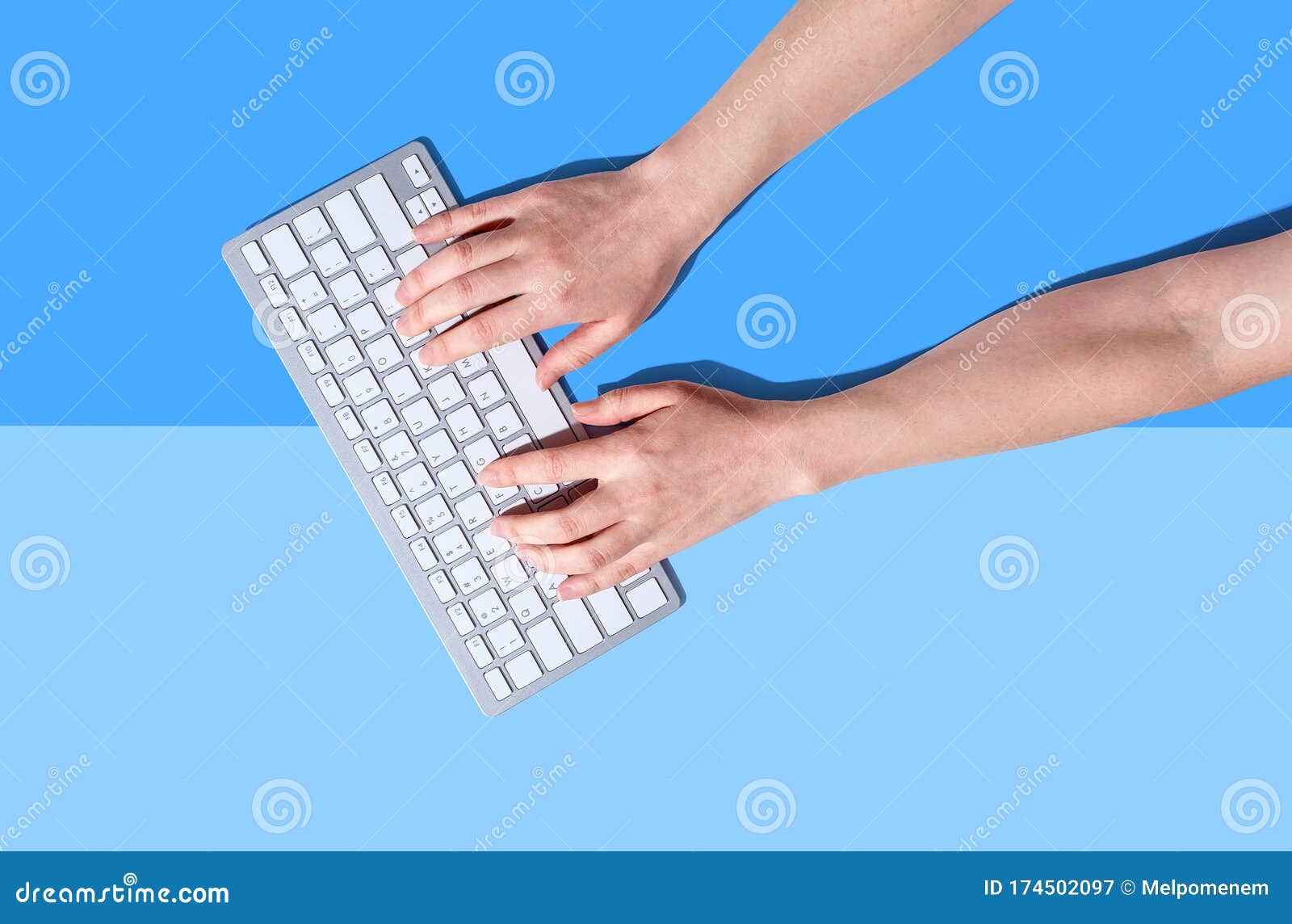 Woman Using a Computer Keyboard Stock Image - Image of copy, copyspace ...