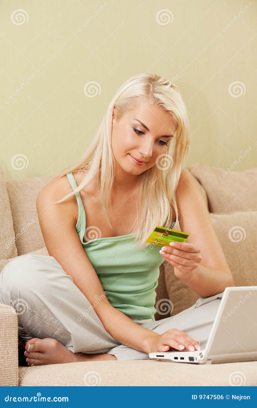 Woman using credit card stock photo. Image of life, female - 9747506