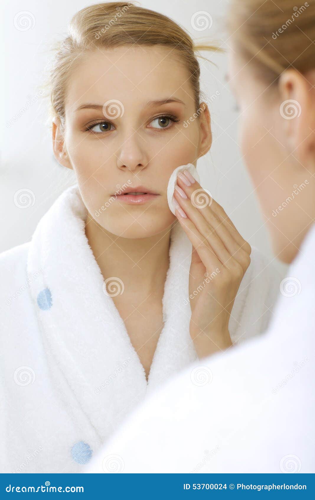 Woman Using Dabber, Portrait, Close-up Stock Photo - Image of hygiene ...