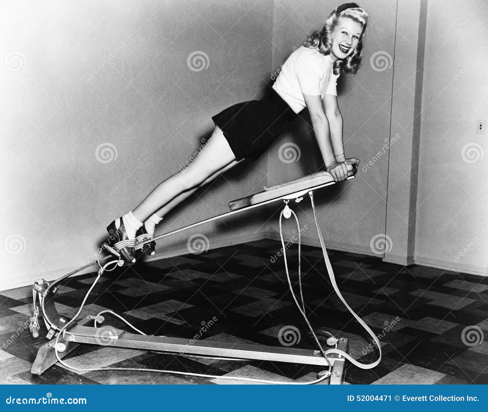Woman Using Exercise Equipment Stock Image - Image of feminine ...