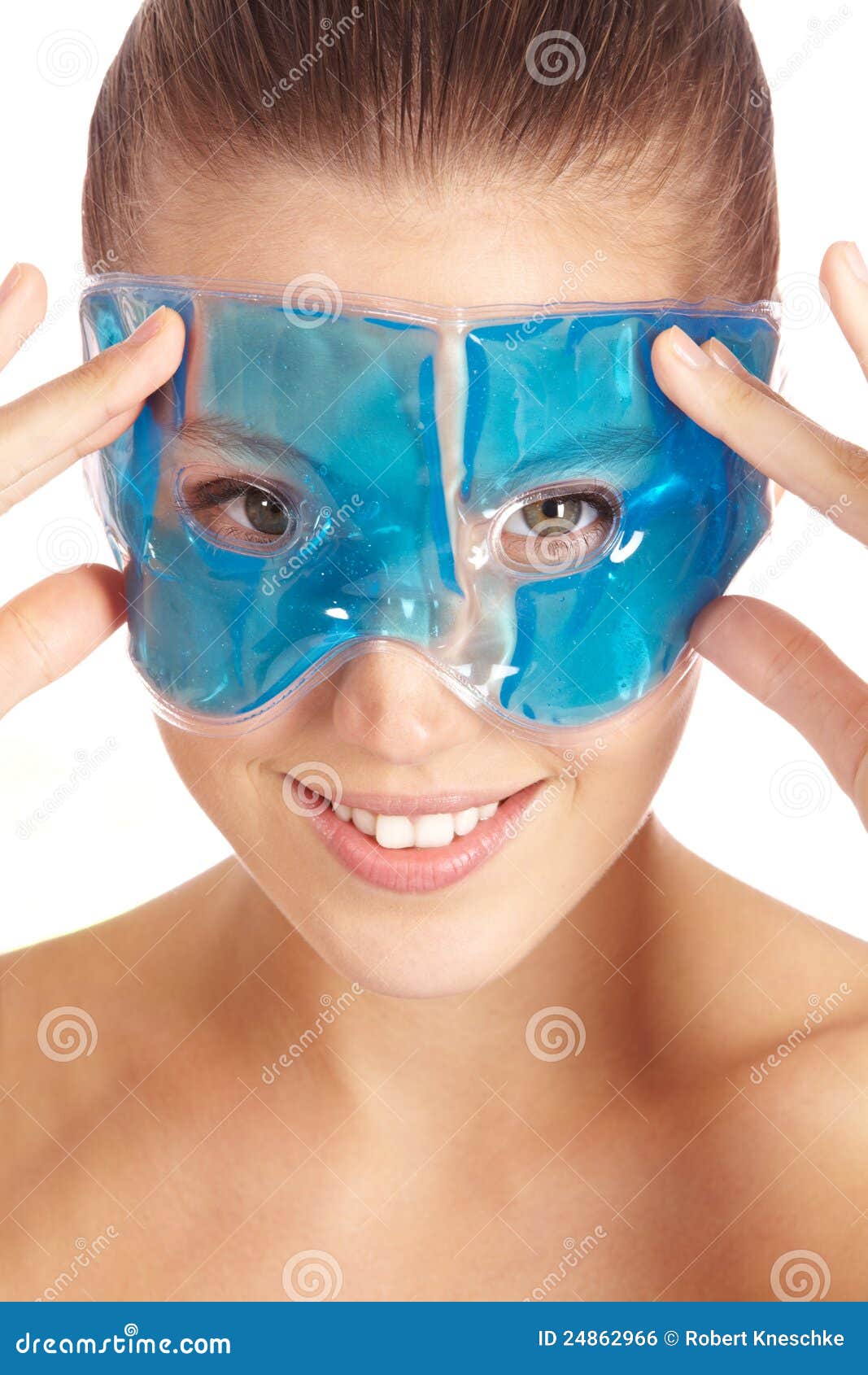 Woman using gel mask stock photo. Image of perfection - 24862966