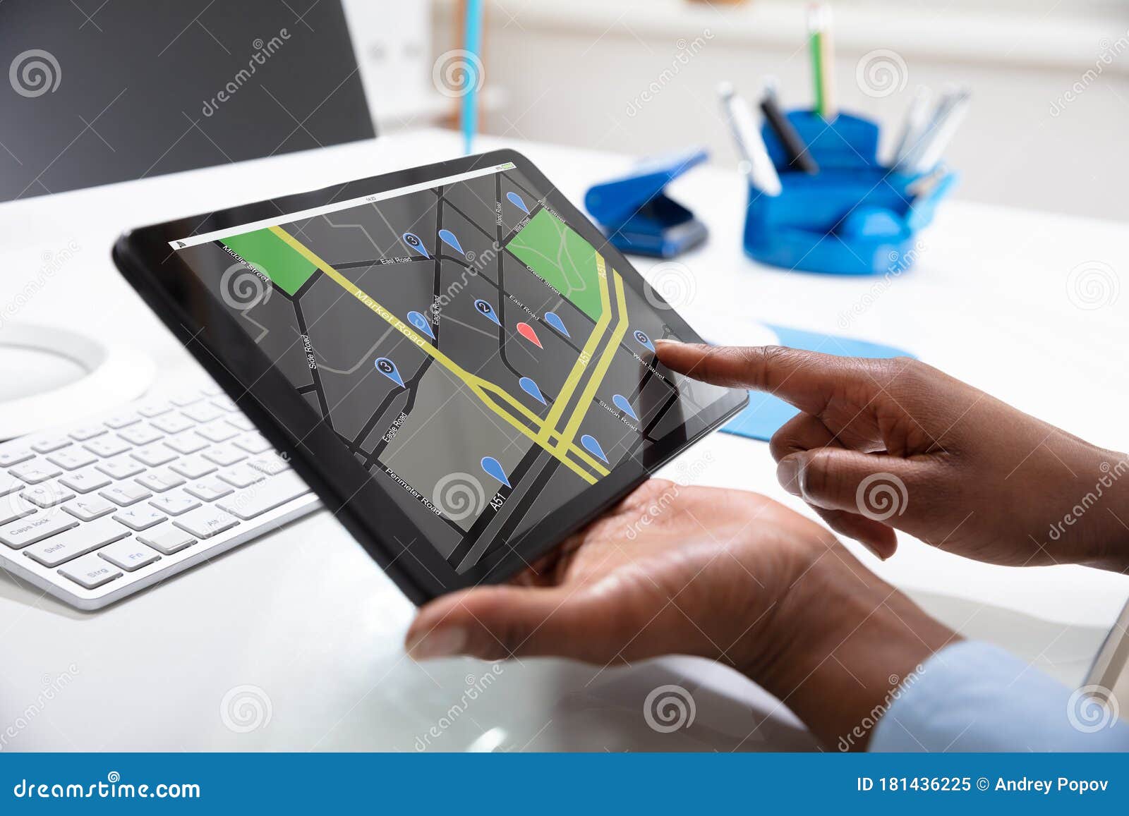 Woman Using GPS Navigation Map on Digital Tablet Stock Image - Image of ... Woman Using GPS Navigation Map on Digital Tablet Stock Image - Image of ...