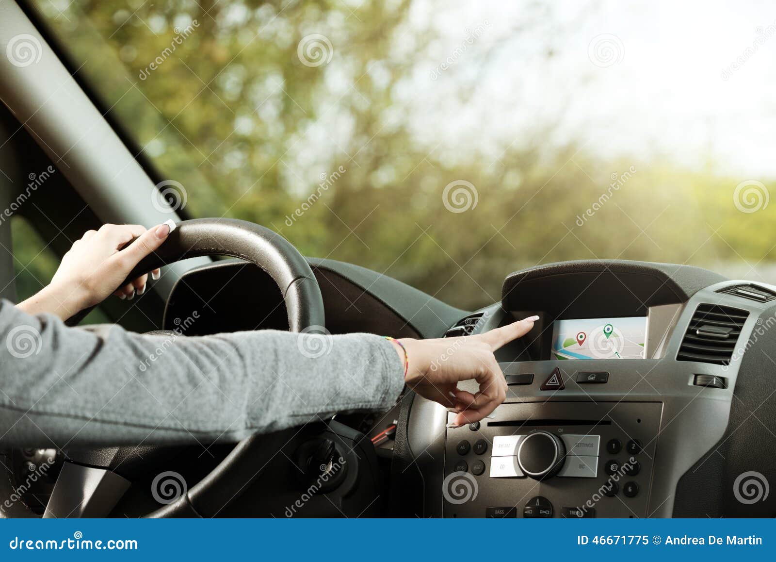 Woman Using Gps Navigator in a Car Stock Image - Image of navigation ...