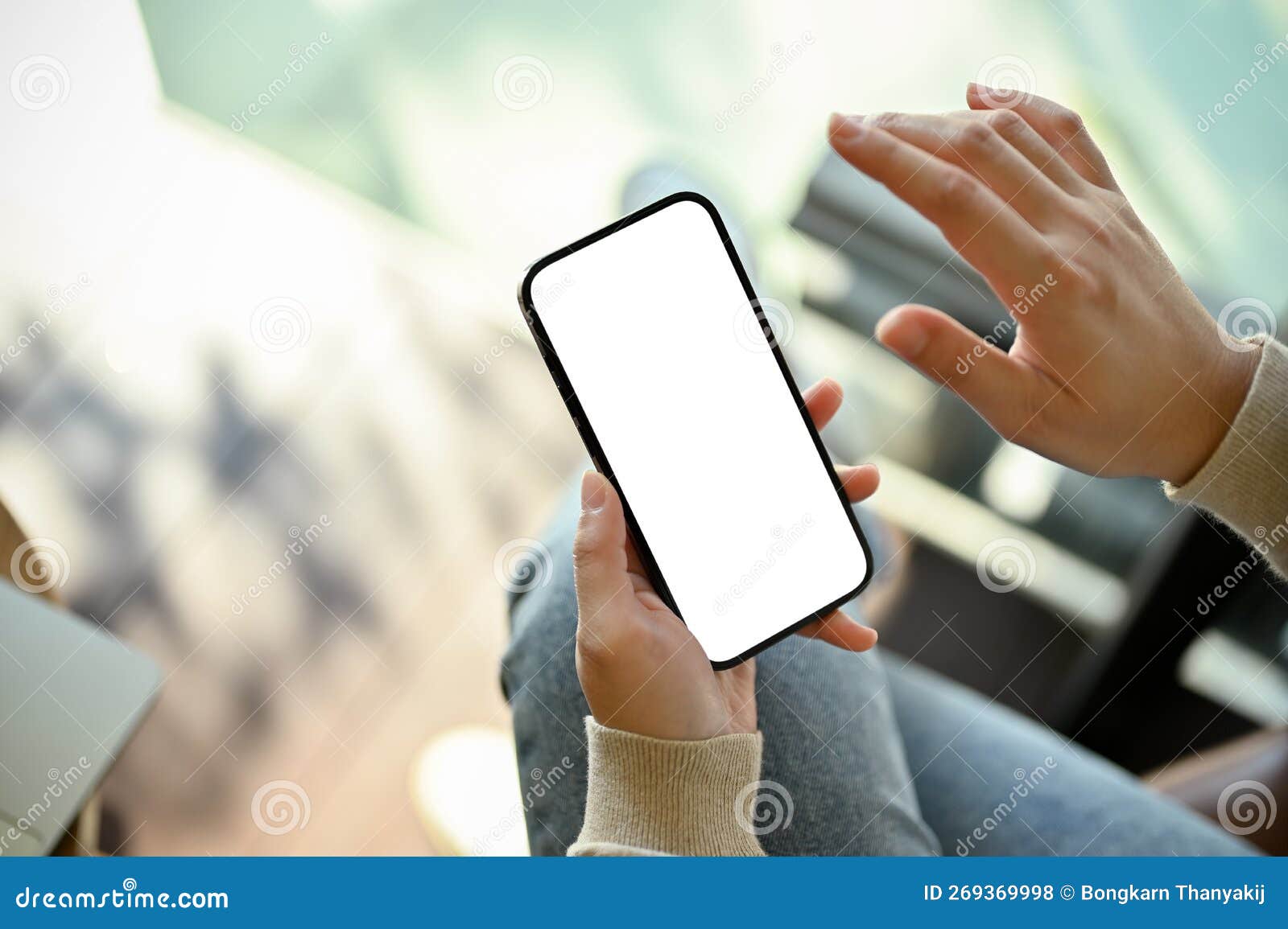 A Woman Using Her Smartphone, Using Mobile Application or Searching ...