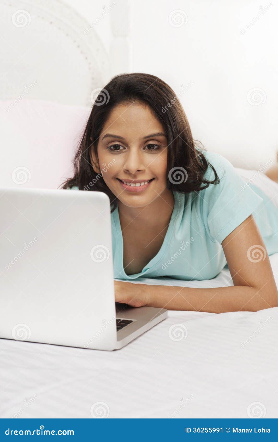 Woman using a laptop stock image. Image of view, indoors - 36255991