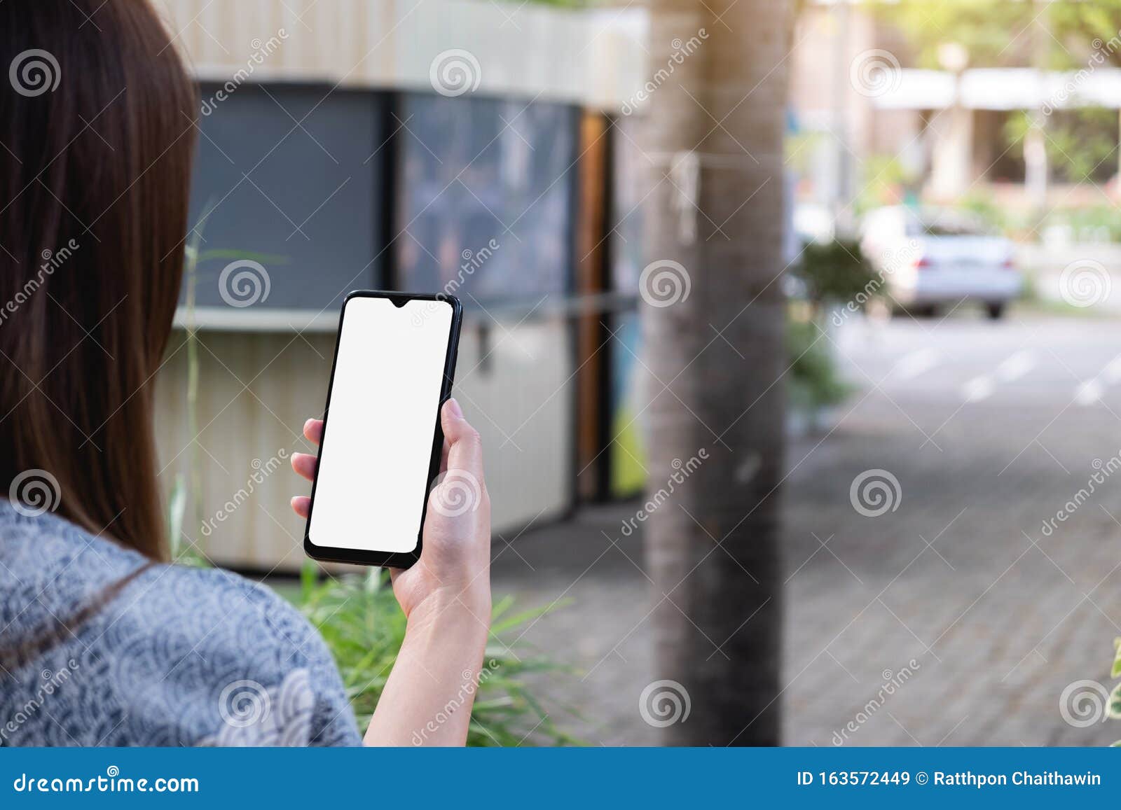 Woman Using Mobile Phone, Outdoor Stock Image - Image of person, hand ...