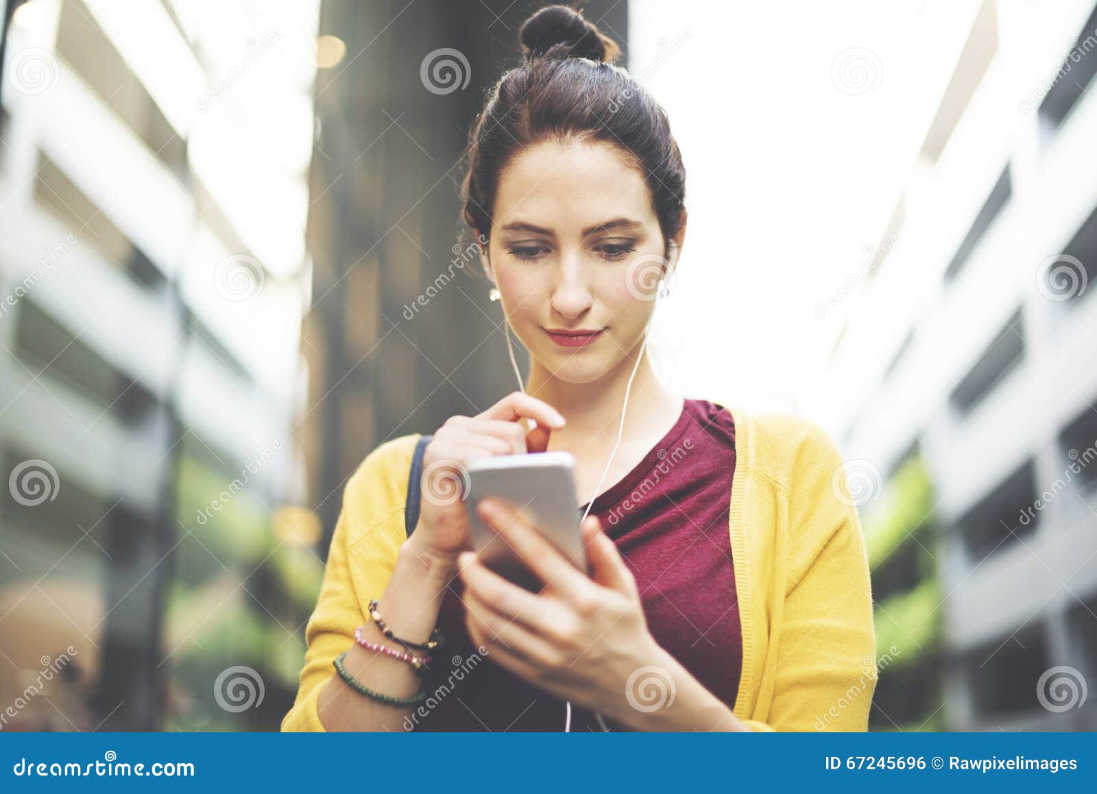 Woman Using Mobility Social Media Online Concept Stock Photo - Image of ...