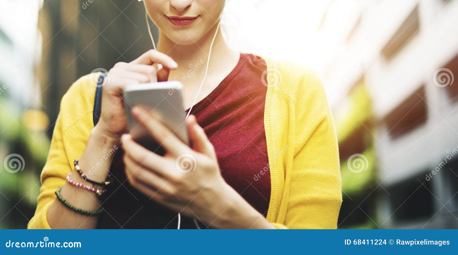 Woman Using Mobility Social Media Online Concept Stock Photo - Image of ...