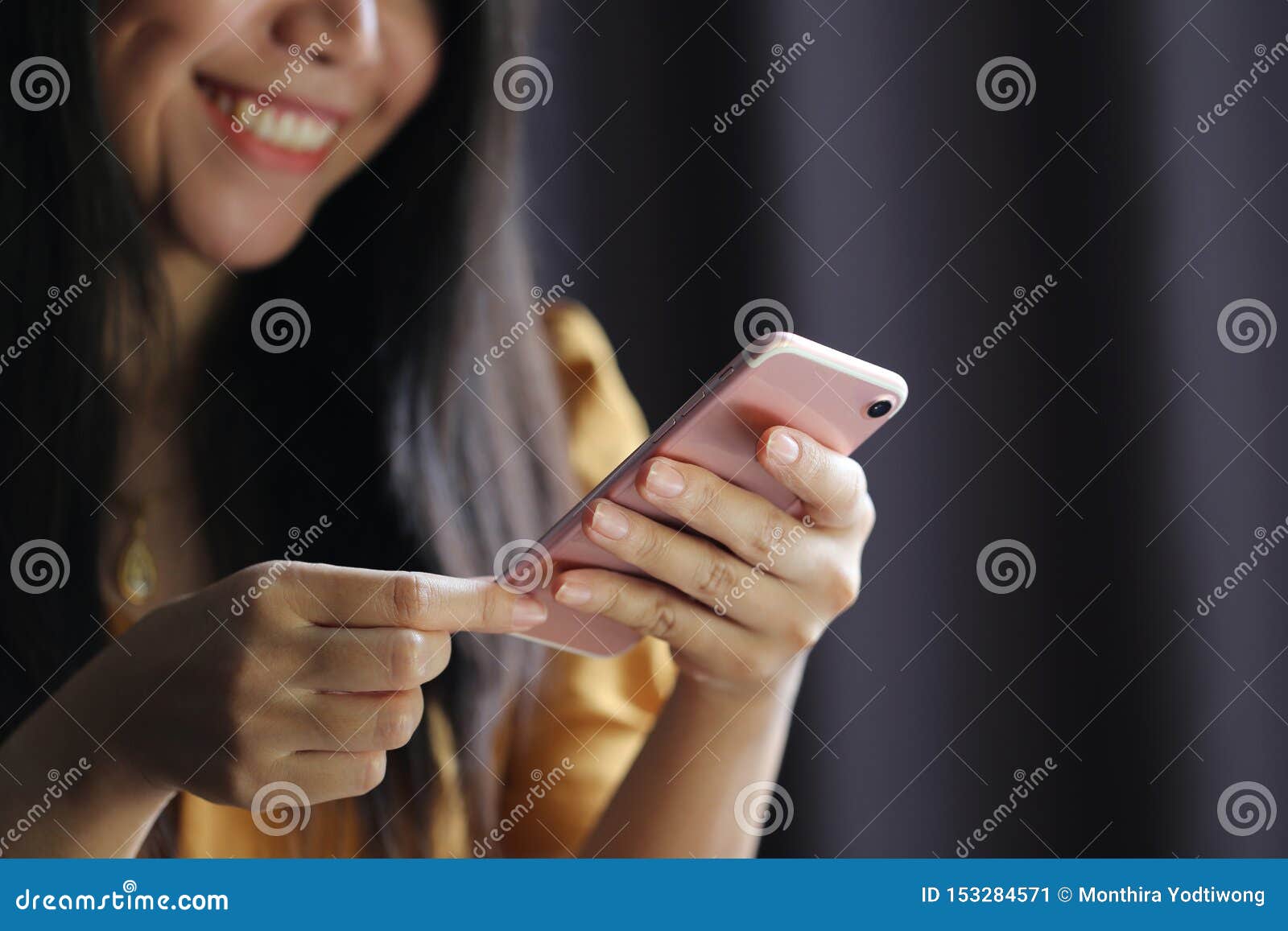 Woman Using Modern Smartphone, Communication Technology and Business ...