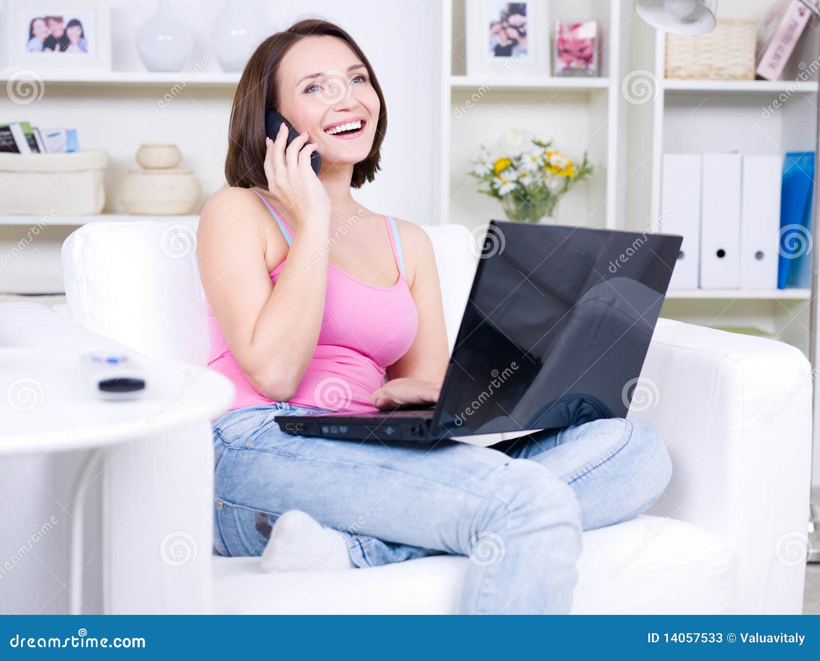 Woman Using Modern Technology Stock Image - Image of caucasian, relax ... Woman Using Modern Technology Stock Image - Image of caucasian, relax ...