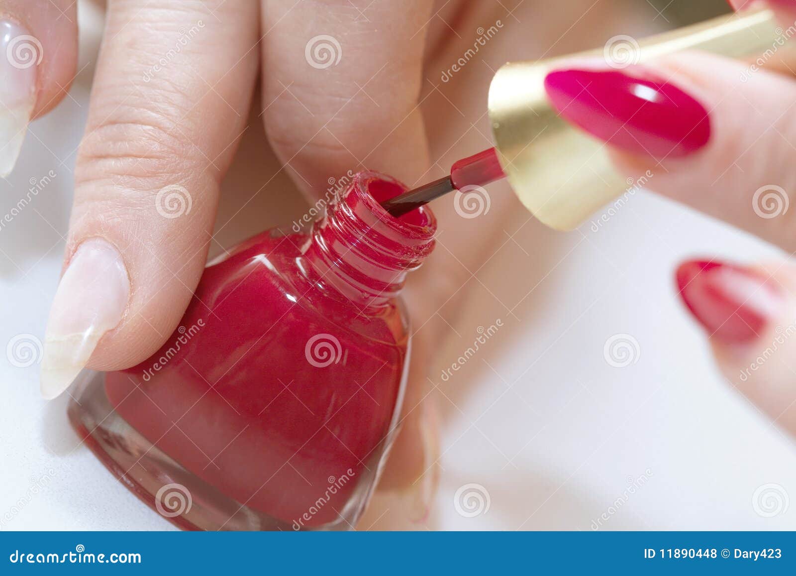 Woman using nail polish stock photo. Image of vivid, varnish - 11890448