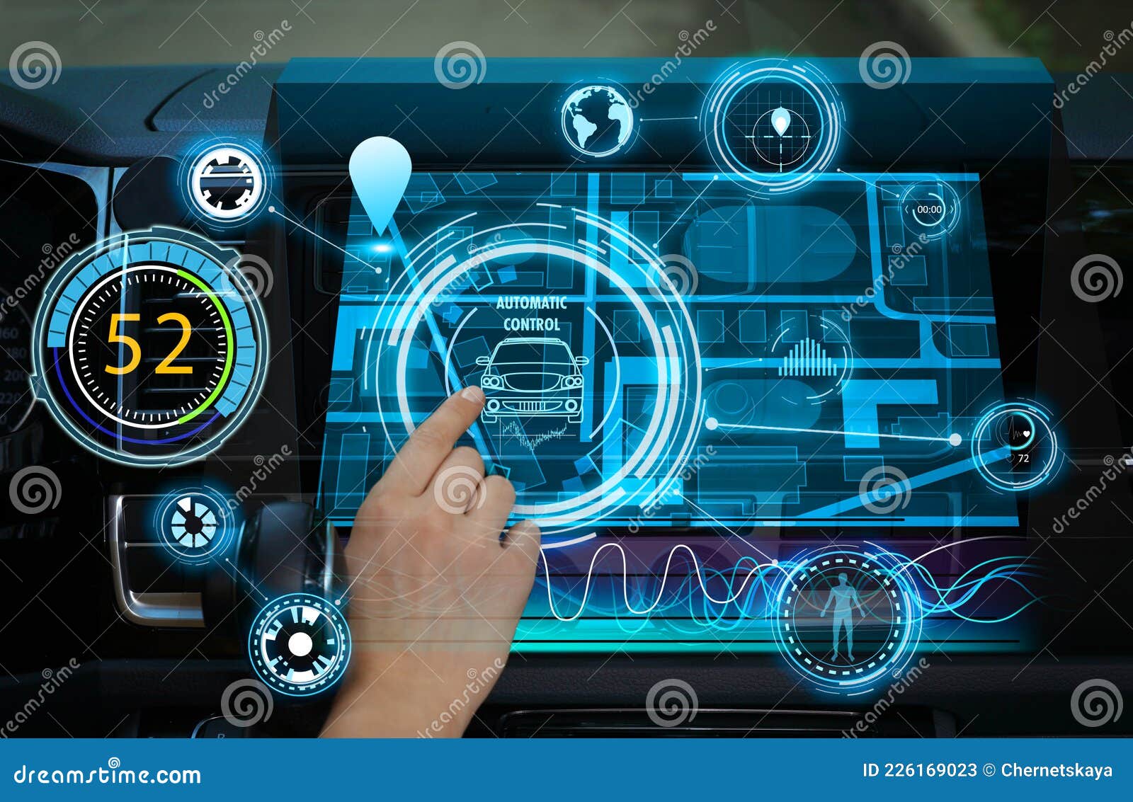 Woman Using Navigation System while Driving Car Stock Image - Image of ... Woman Using Navigation System while Driving Car Stock Image - Image of ...