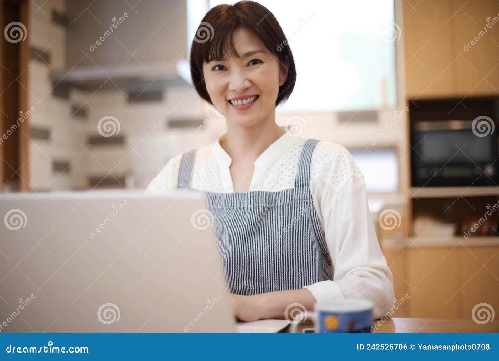 Woman Using a Personal Computer Stock Photo - Image of happy, person ...
