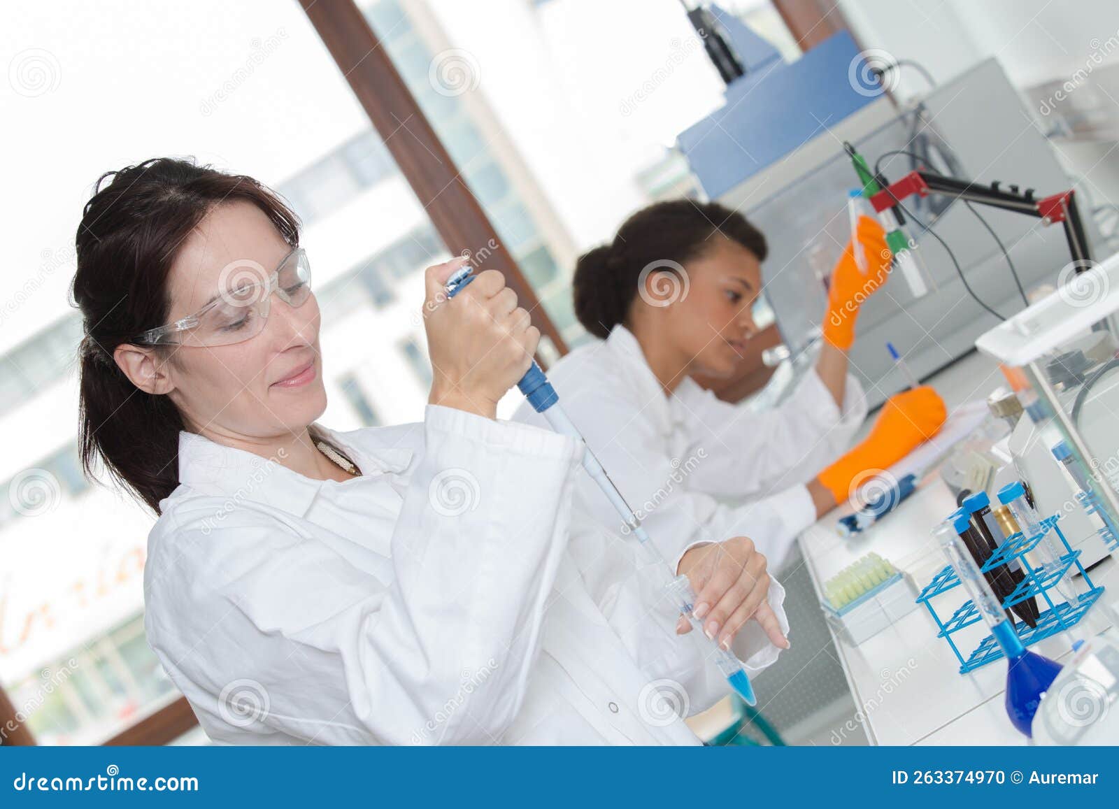 Woman Using Pipette in Laboratory Stock Photo - Image of scientist ...