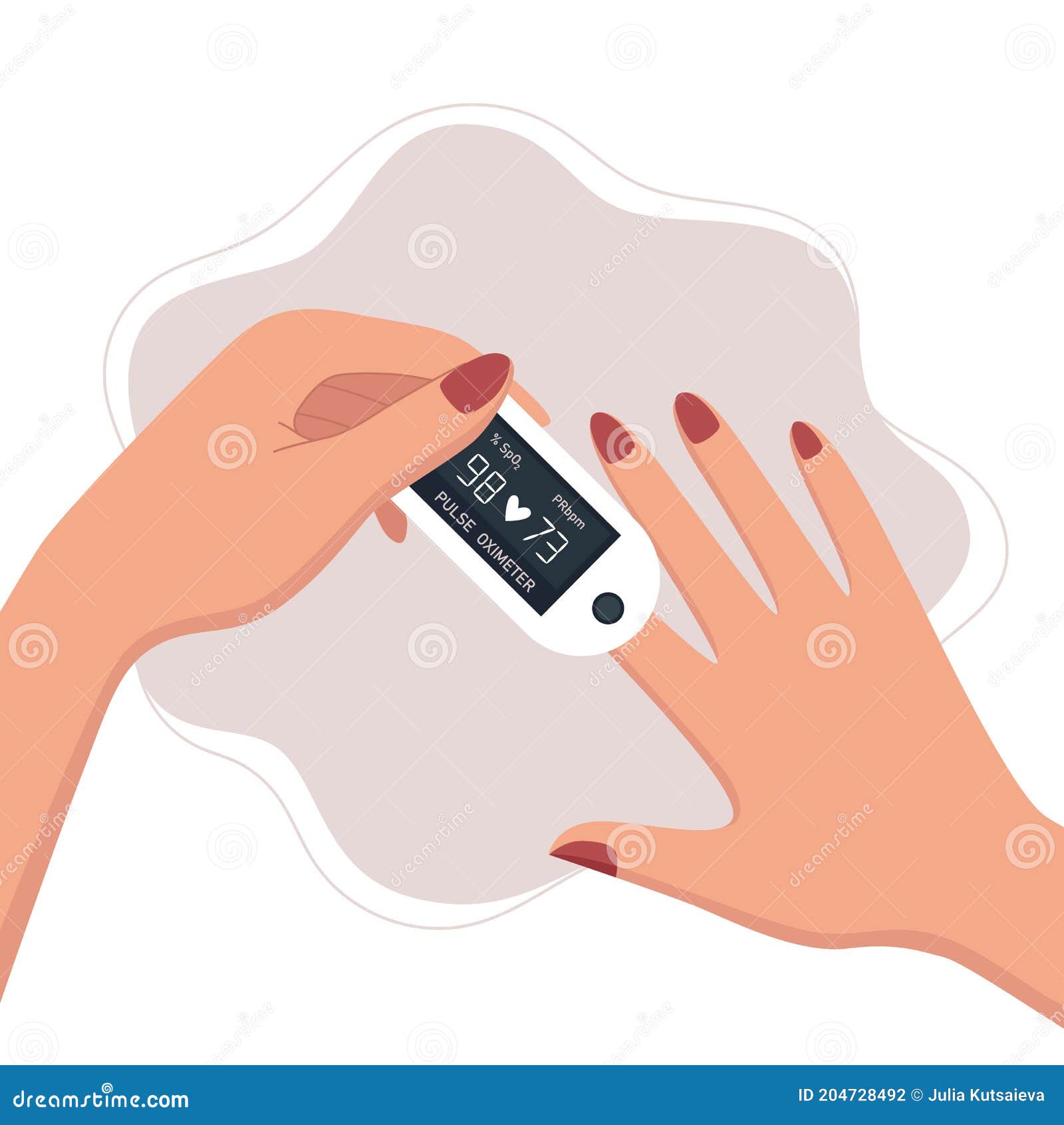 Oximeter On Finger Vector | CartoonDealer.com #109467255