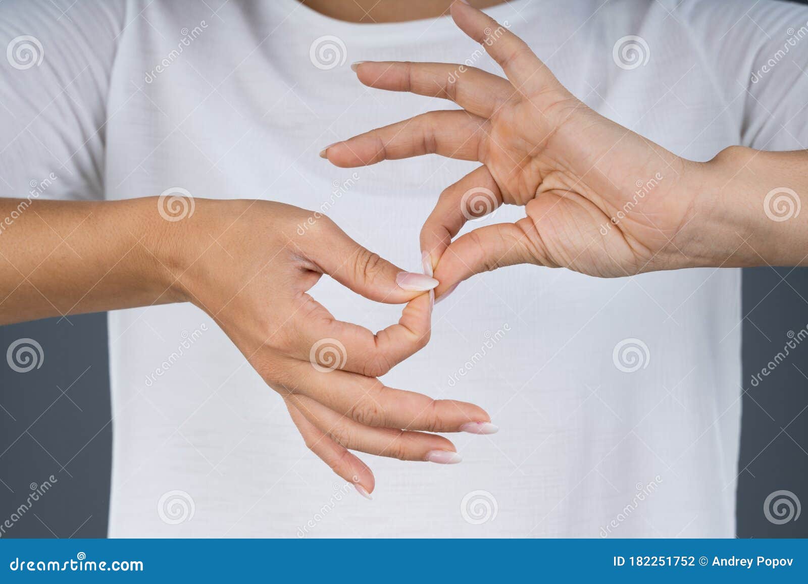 Woman Using Sign Language To Communicate Stock Photo - Image of human ...